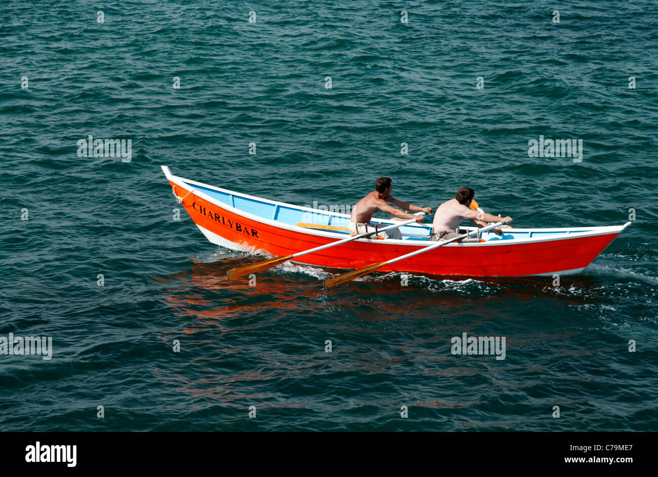 Chausey regattas, racing with dory boat (Chausey islands, Manche ...