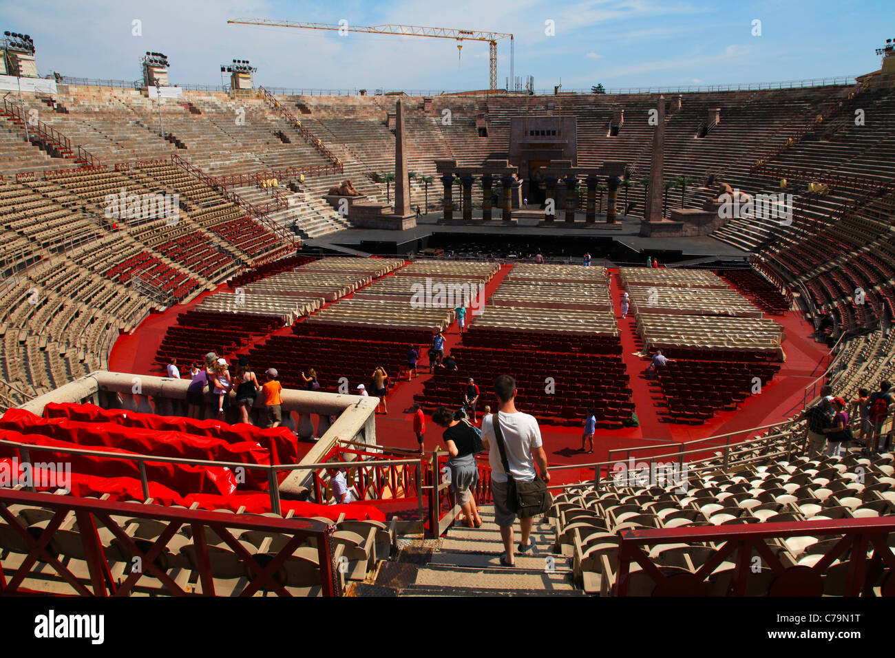 Inside the coliseum of Verona Stock Photo - Alamy