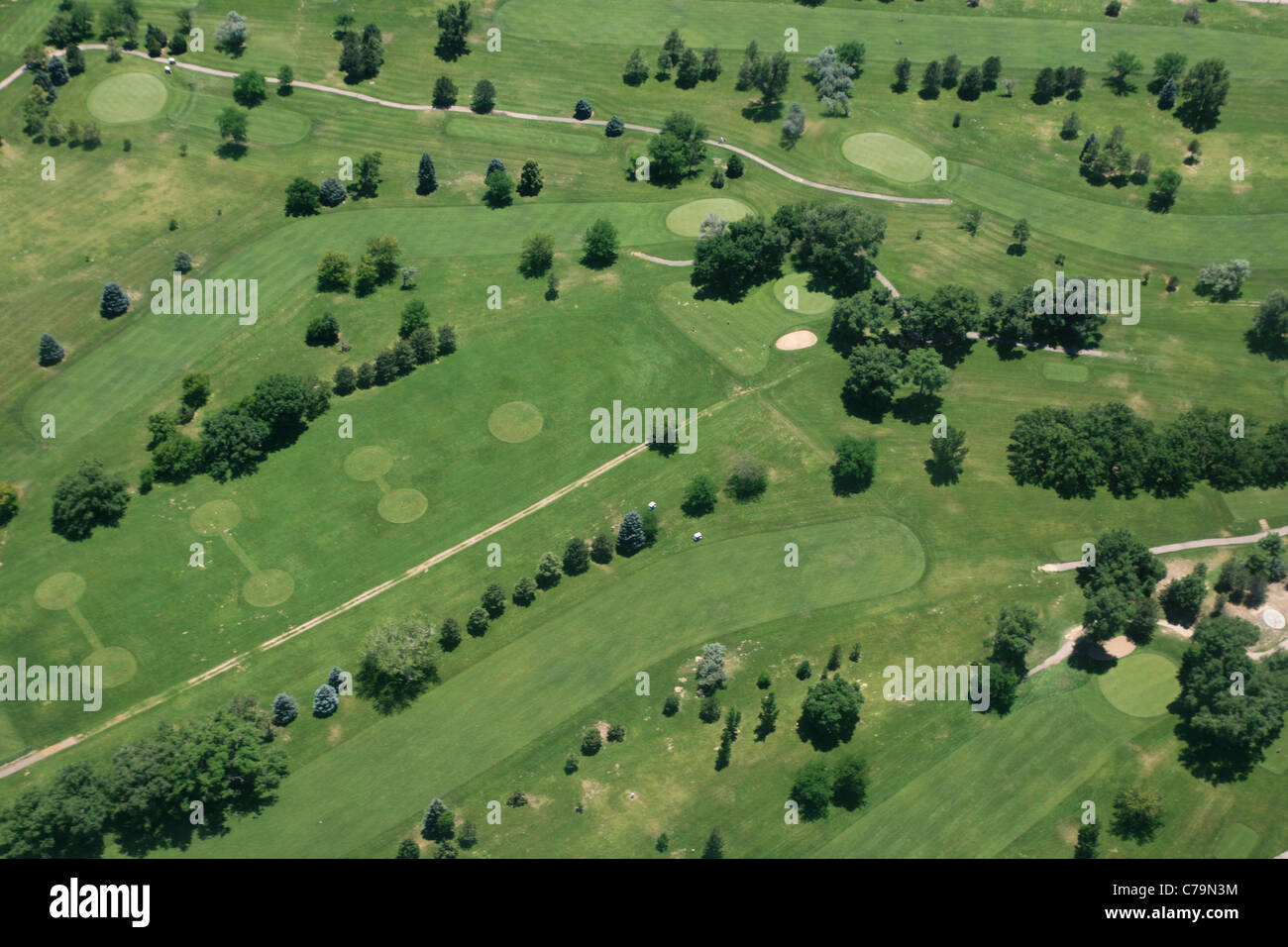 aerial view of a golf course taken from an airplane Stock Photo - Alamy