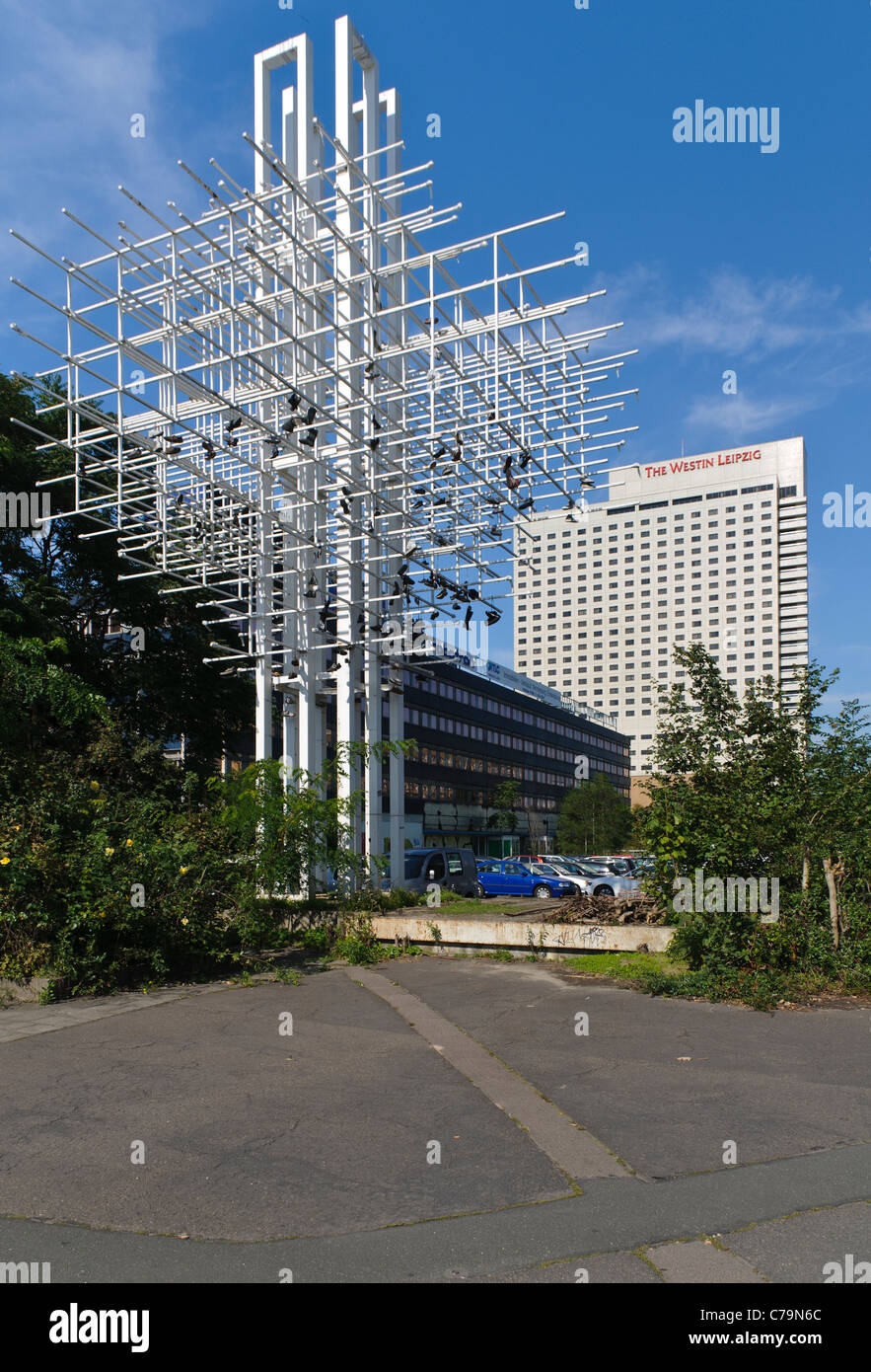 The Westin Hotel, modern art, Leipzig, Saxony, Germany, Europe Stock ...