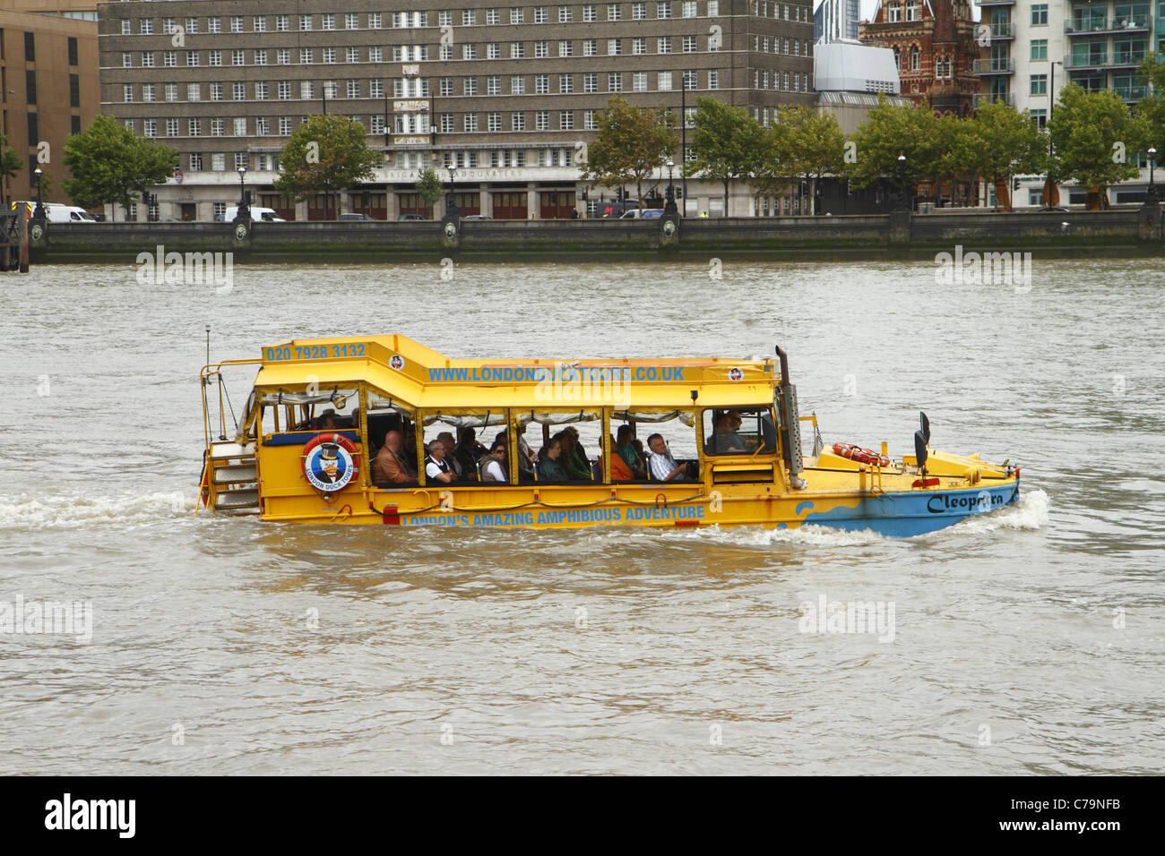 London Duck Tours' amphibious vehicle on River Thames Stock Photo - Alamy