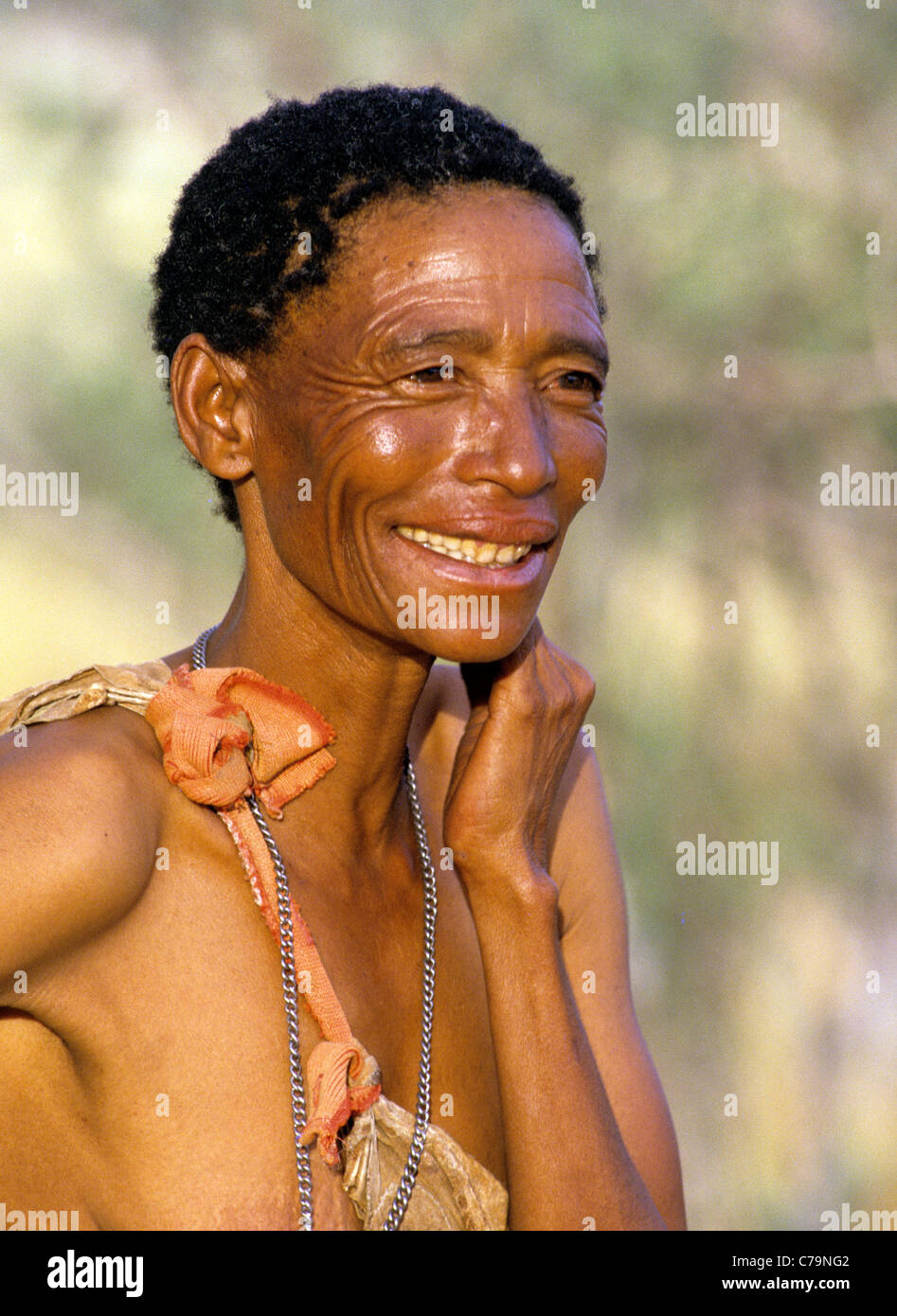 typical female Bushman Stock Photo - Alamy