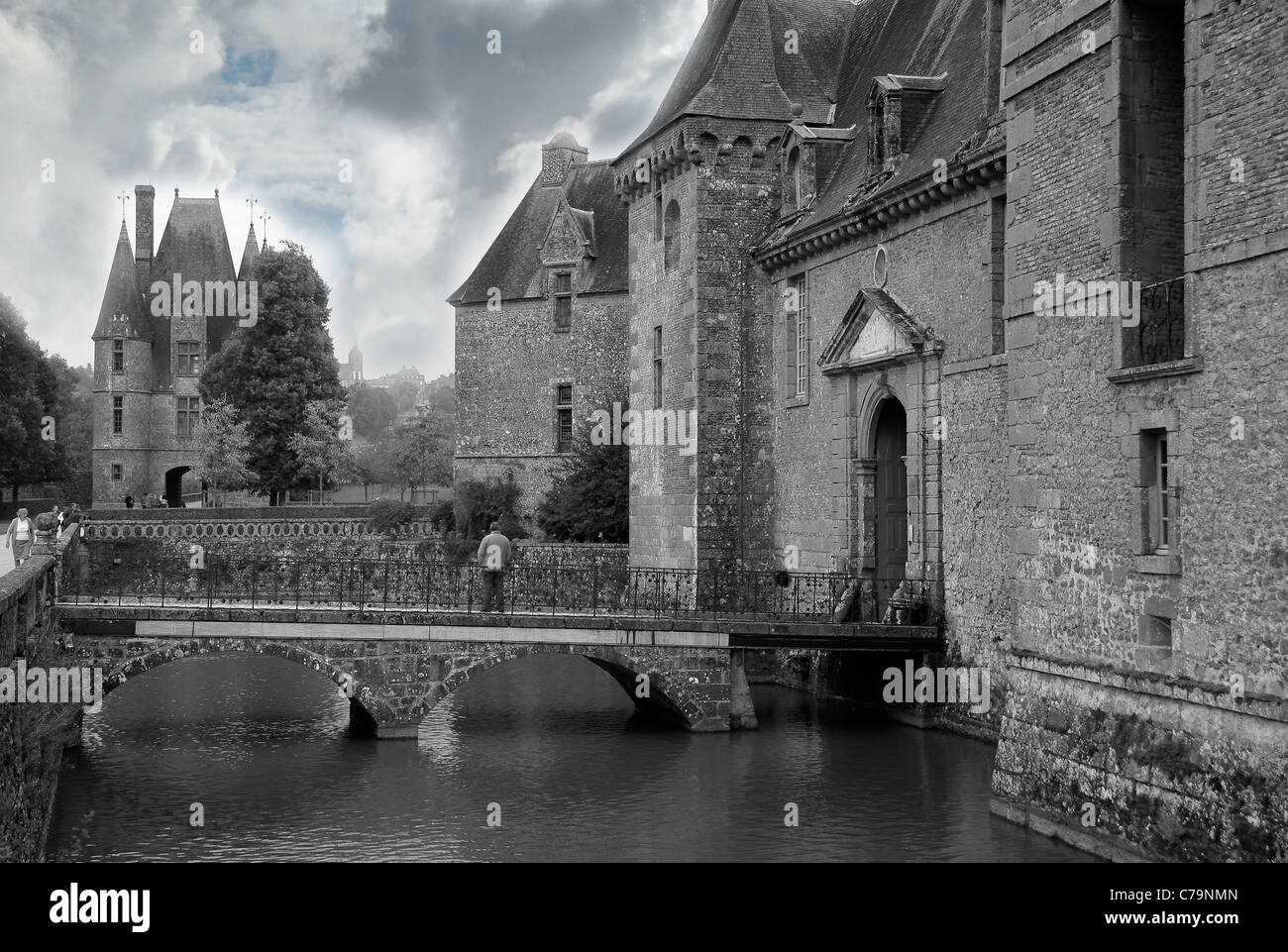 Medieval castel of Carrouges, fourteenth-century (Orne, Normandy ...