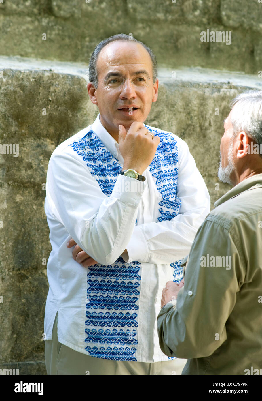 President Calderon at Calakmul, Mexico Stock Photo - Alamy