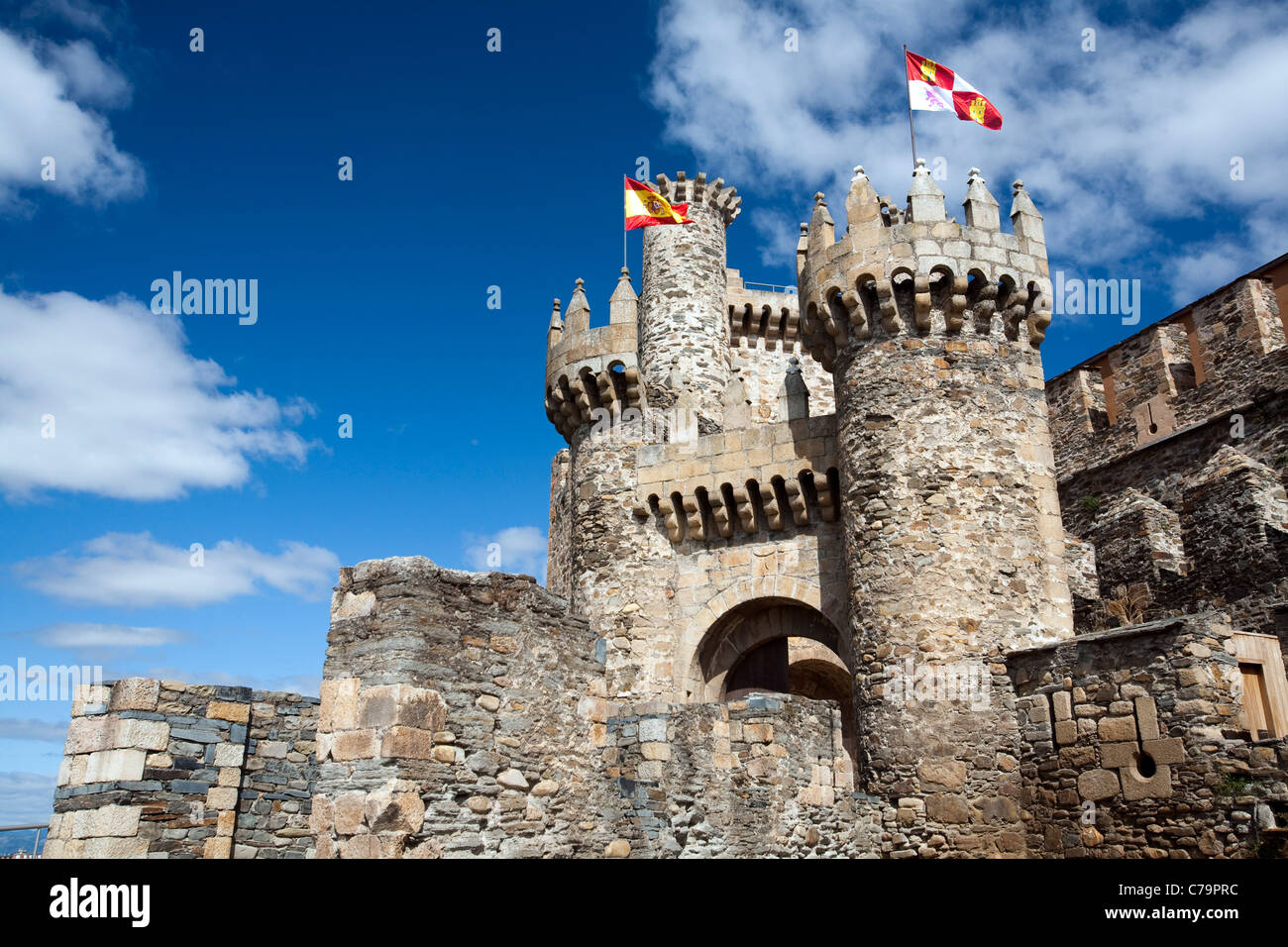The Templar castle in Ponferrada, Spain Stock Photo - Alamy