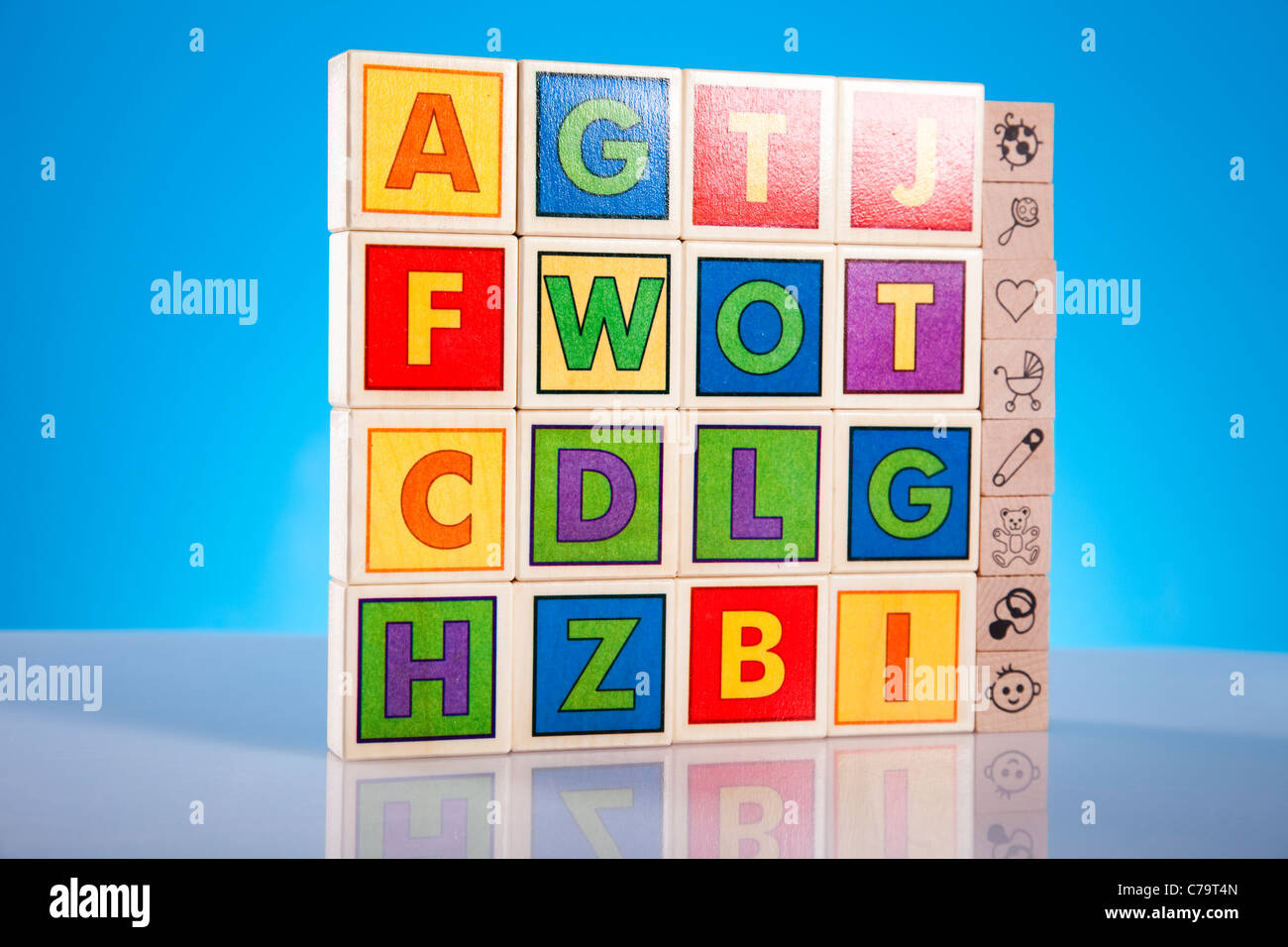 Block letters, baby Stock Photo - Alamy