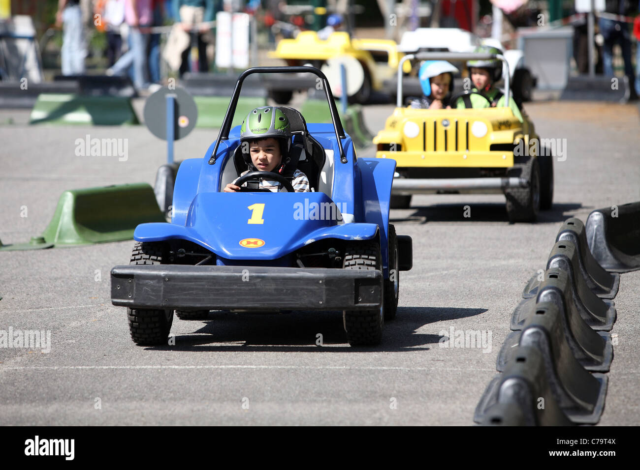 Children on a cart track, Berlin, Germany Stock Photo - Alamy