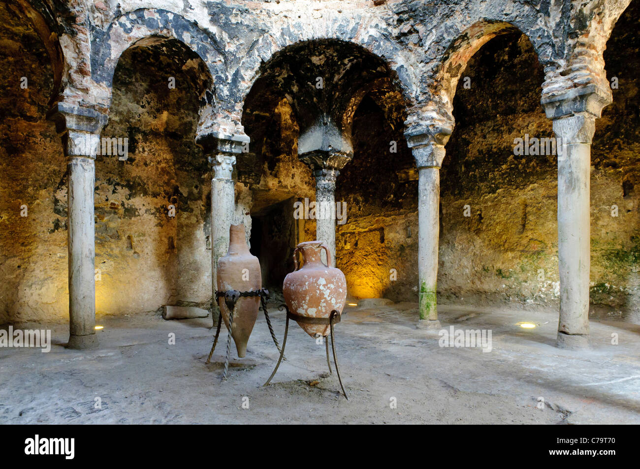 Arab Baths in the historic town centre of Palma de Majorca, Majorca ...