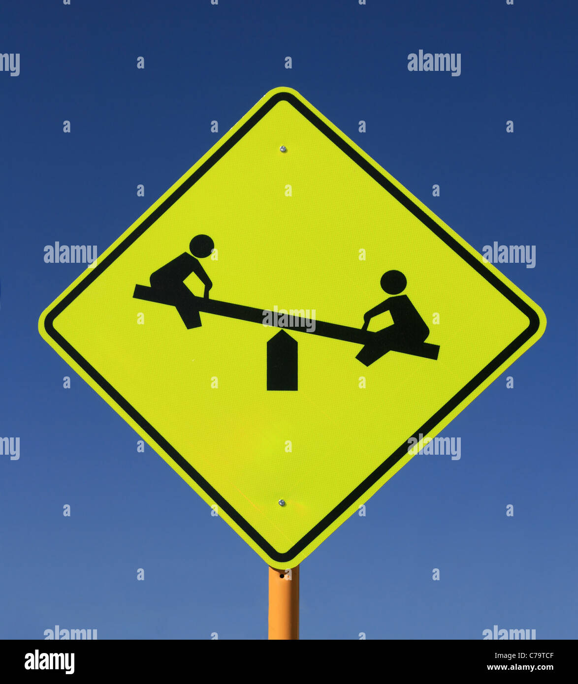 Seesaw road sign hi-res stock photography and images - Alamy