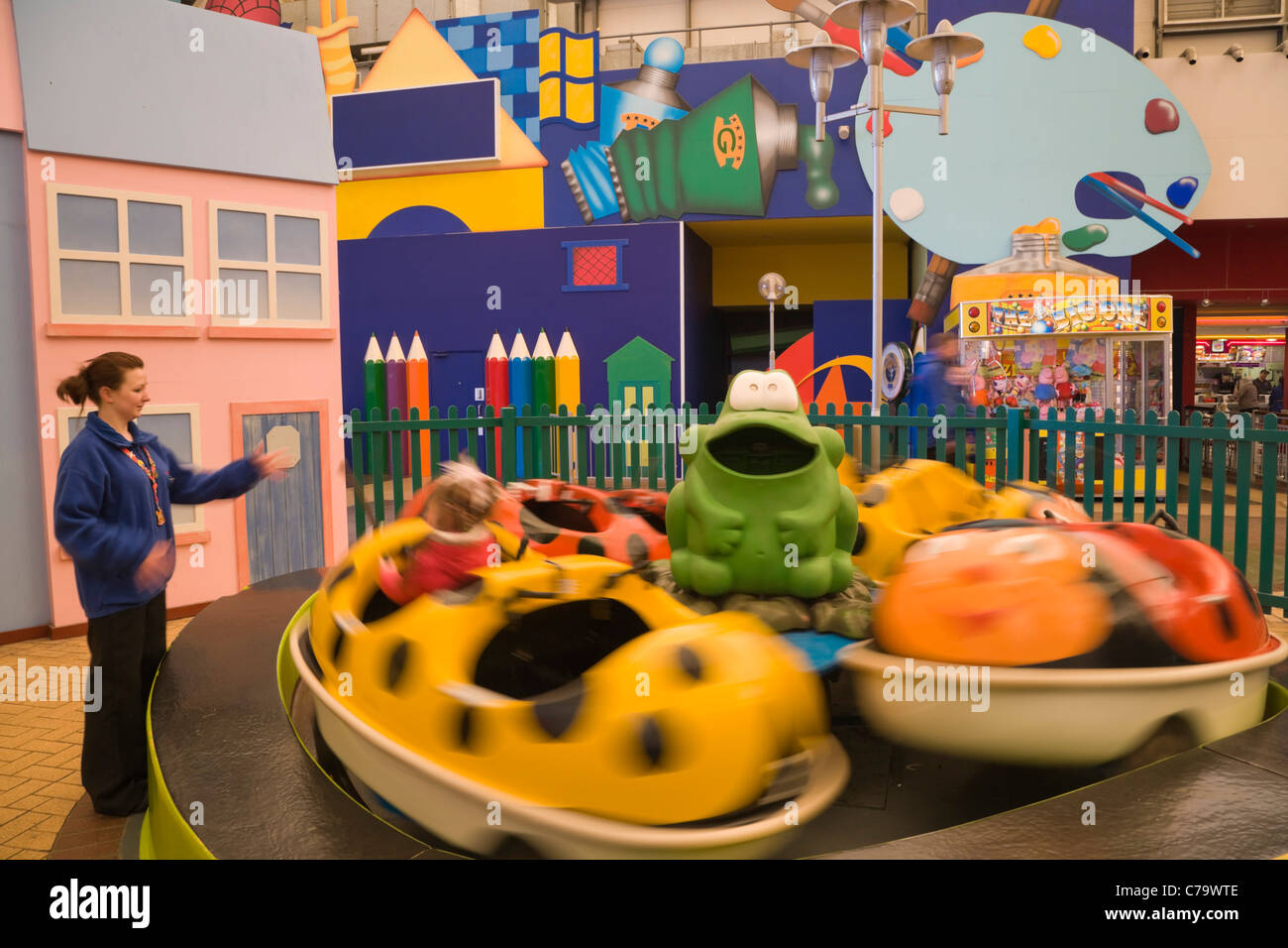 Mini-Funfair, Skyline Pavilion interior, Butlins, Bognor Regis, Arun ...