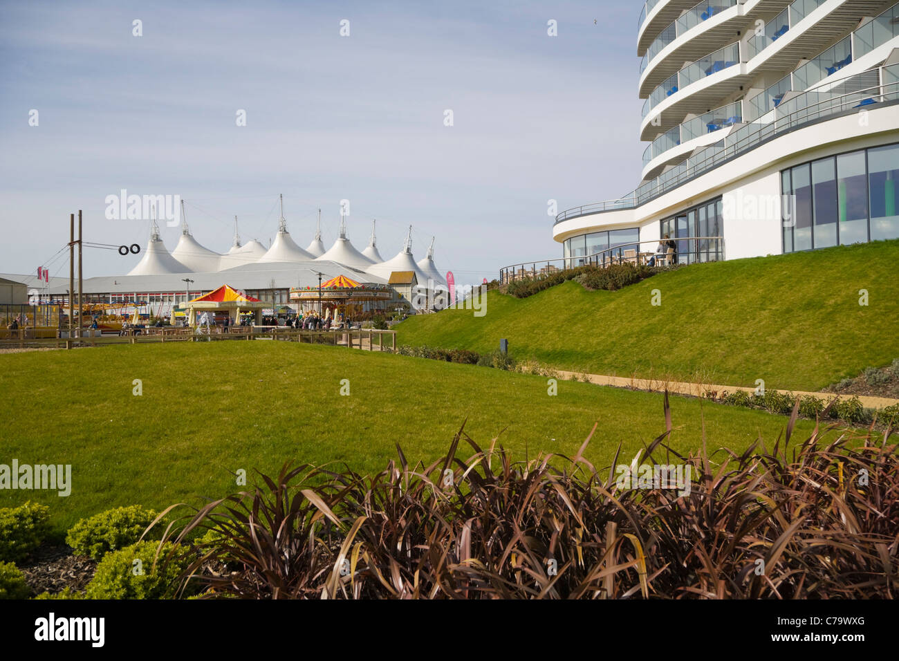 Skyline Pavilion, Ocean Hotel and funfair, Butlins, Bognor Regis, Arun ...