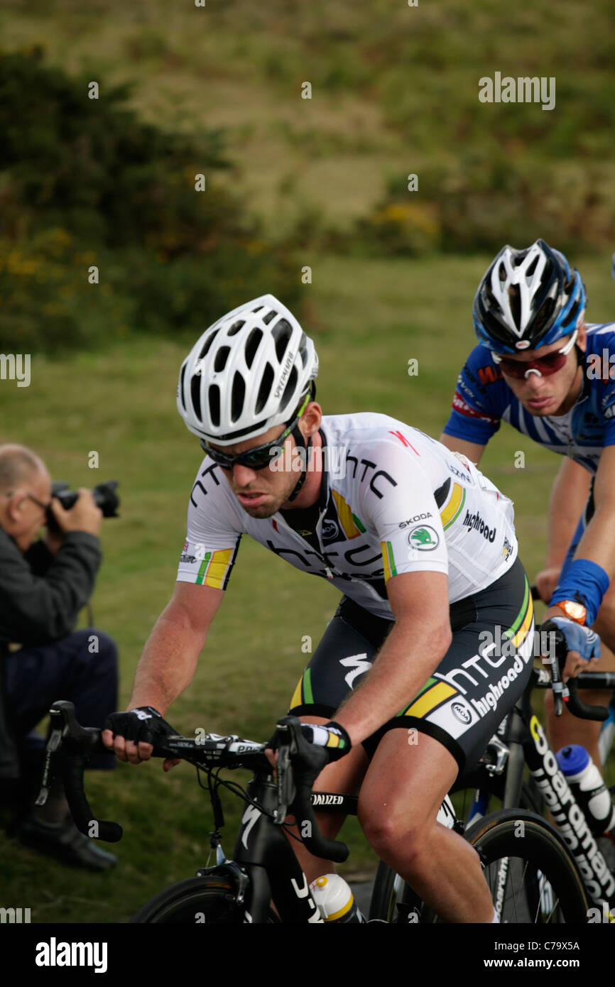 Mark Cavendish Tour of Britain 2011 on Haytor climb 15 Sept 2011 Stock ...