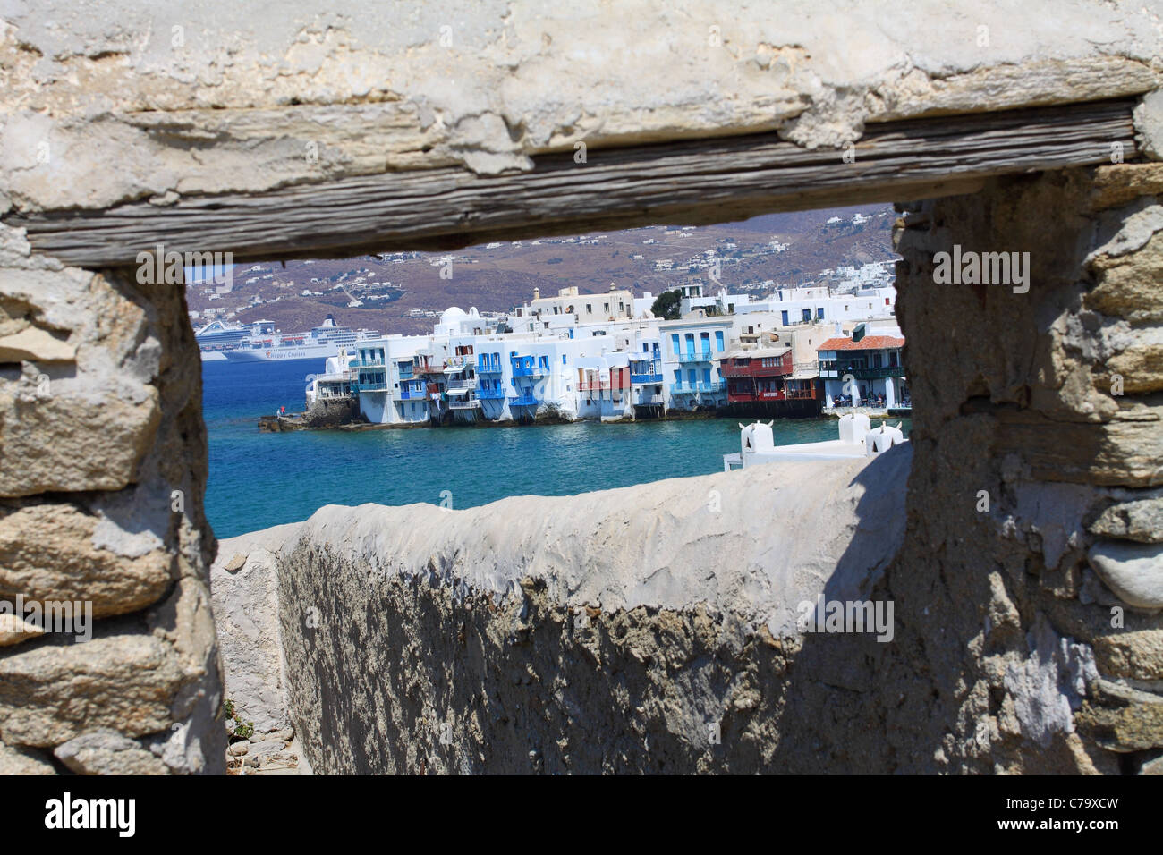 Traditional Cycladic architecture of Mykonos Stock Photo - Alamy