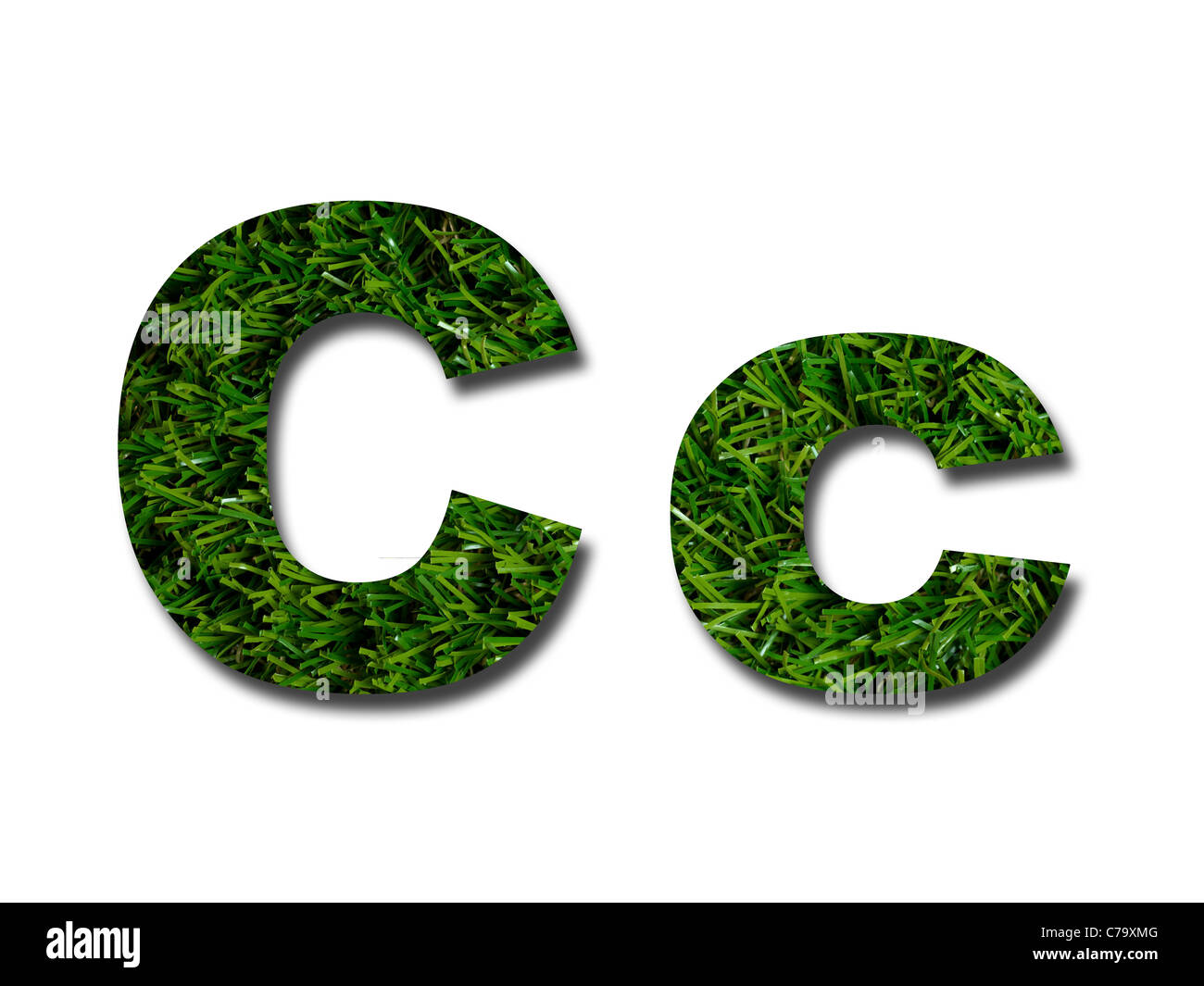 Cutout letters of the alphabet made from grass Stock Photo - Alamy