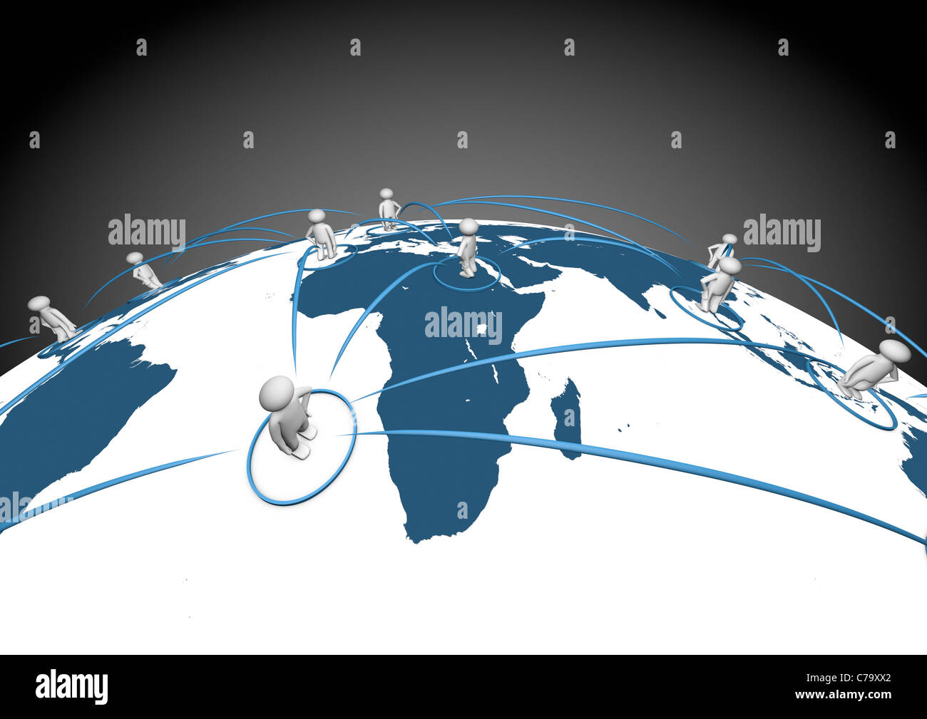 render of a global social network Stock Photo - Alamy