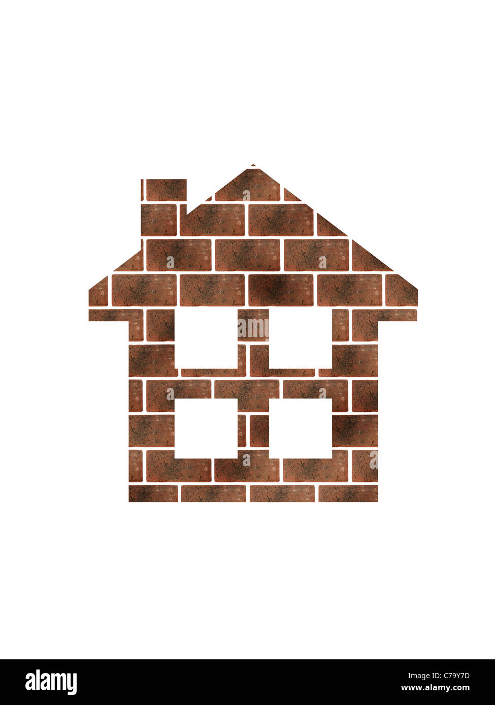 Industrial red brick wall bricks Cut Out Stock Images & Pictures - Alamy