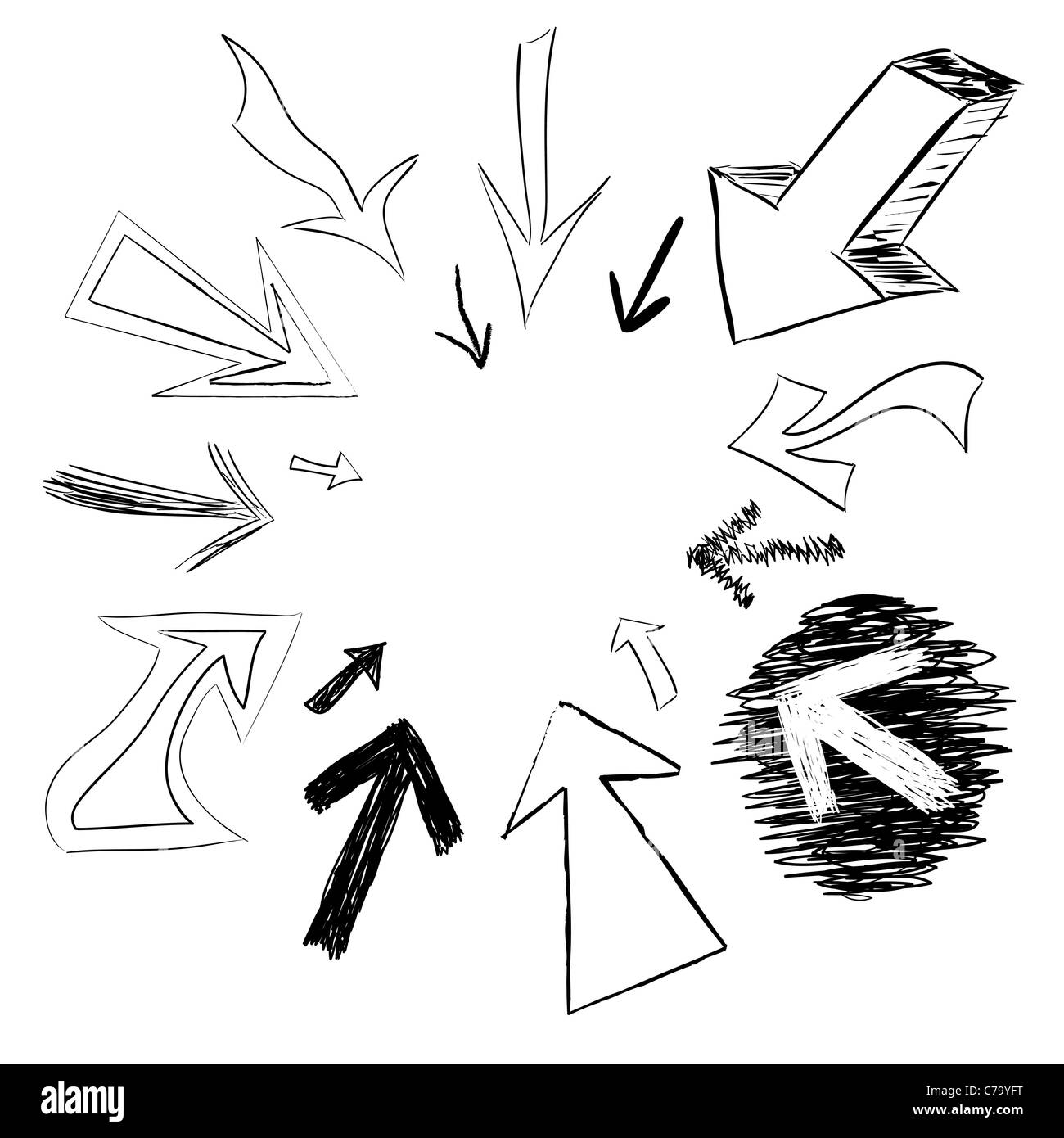 Directional arrow icons circular Cut Out Stock Images & Pictures - Alamy