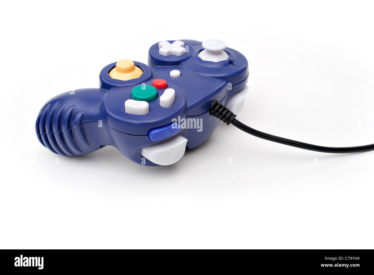 A video game controller game pad isolated over white Stock Photo - Alamy