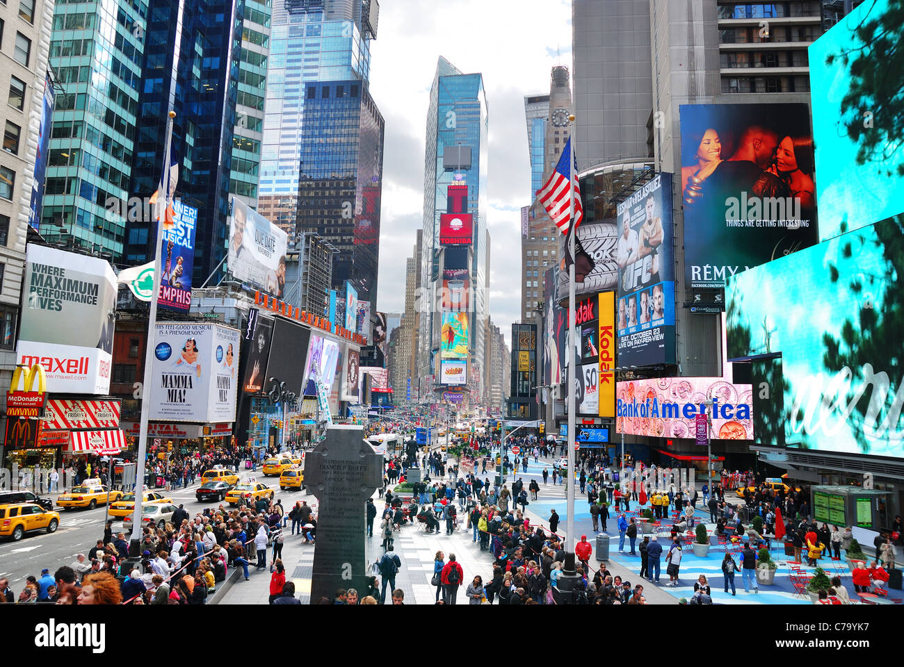 Times Square with Manhattan midtown street view in New York City Stock ...