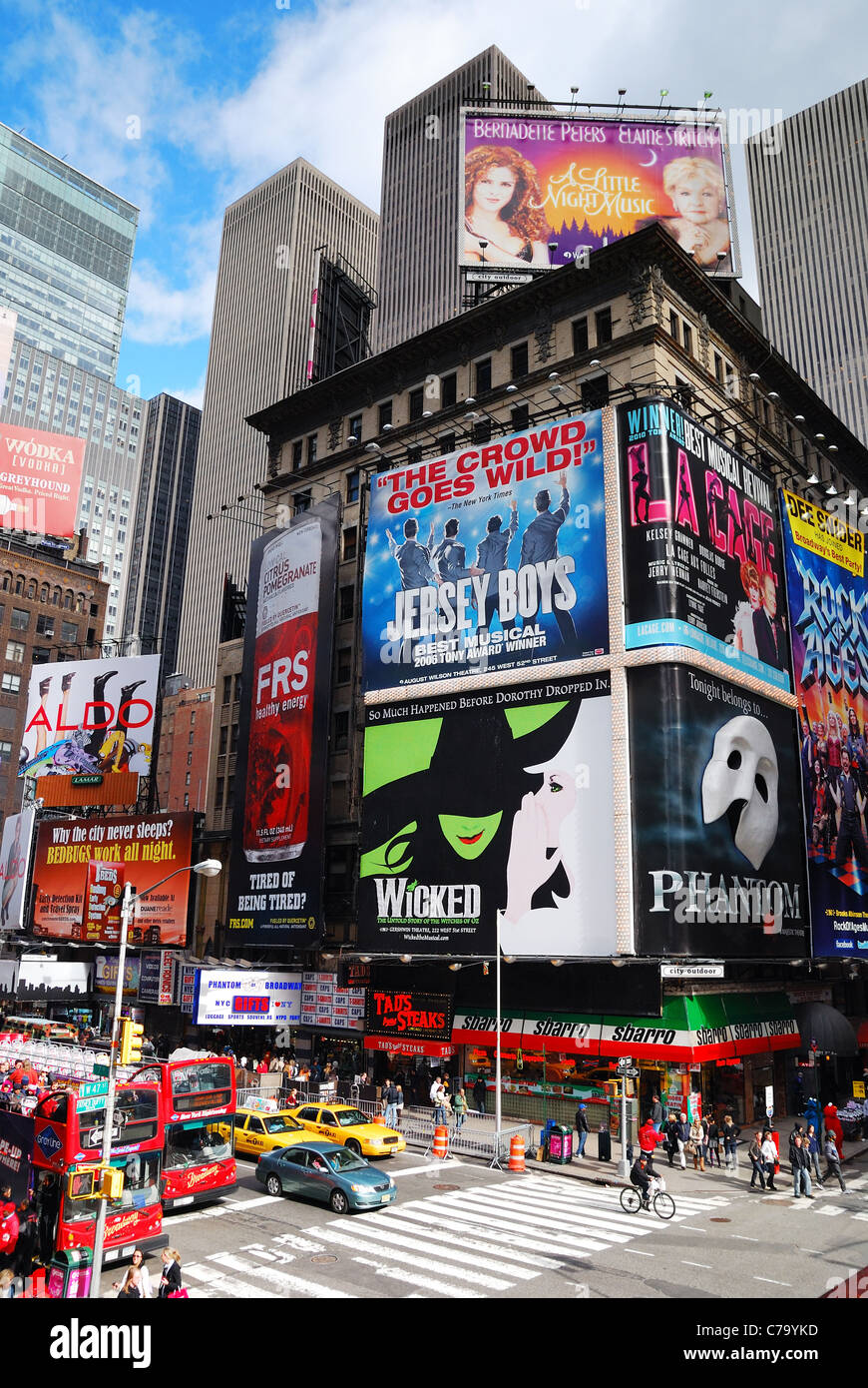 Times Square with Manhattan midtown street view in New York City Stock ...