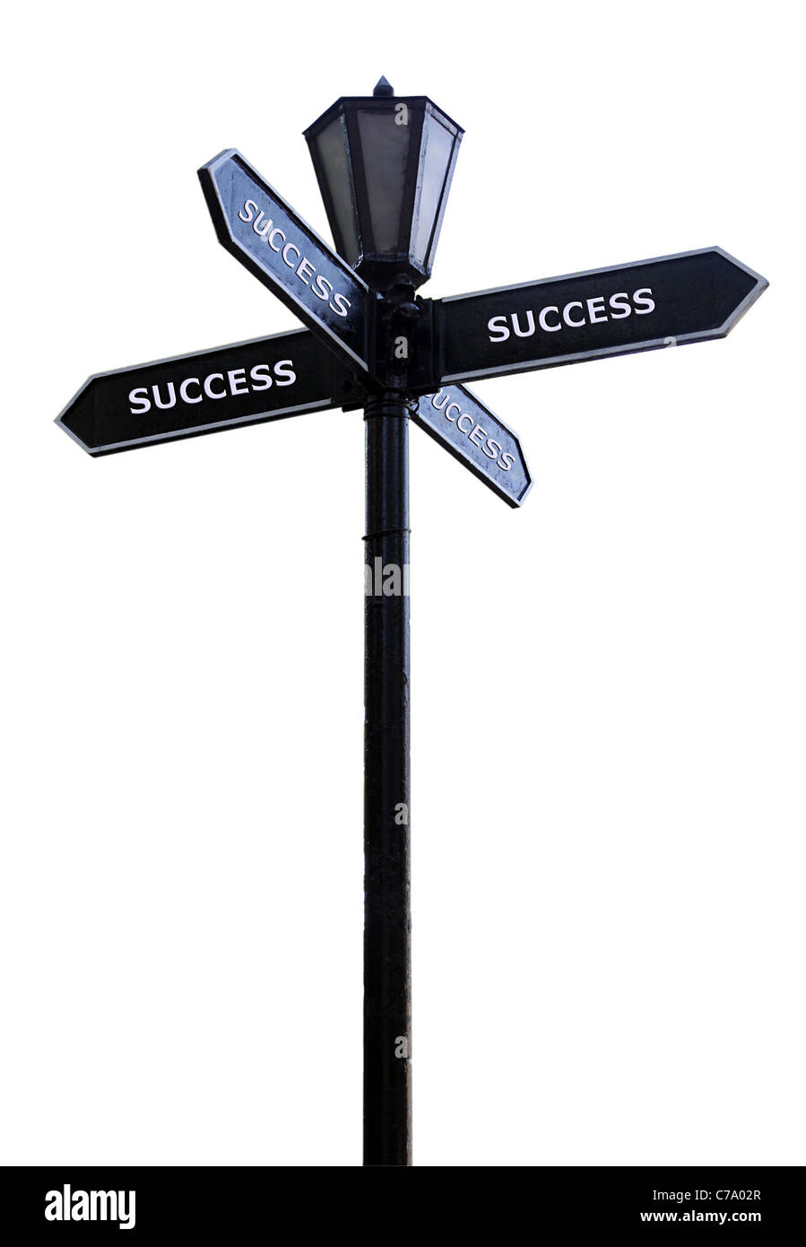 street pointer with inscriptions success Stock Photo - Alamy