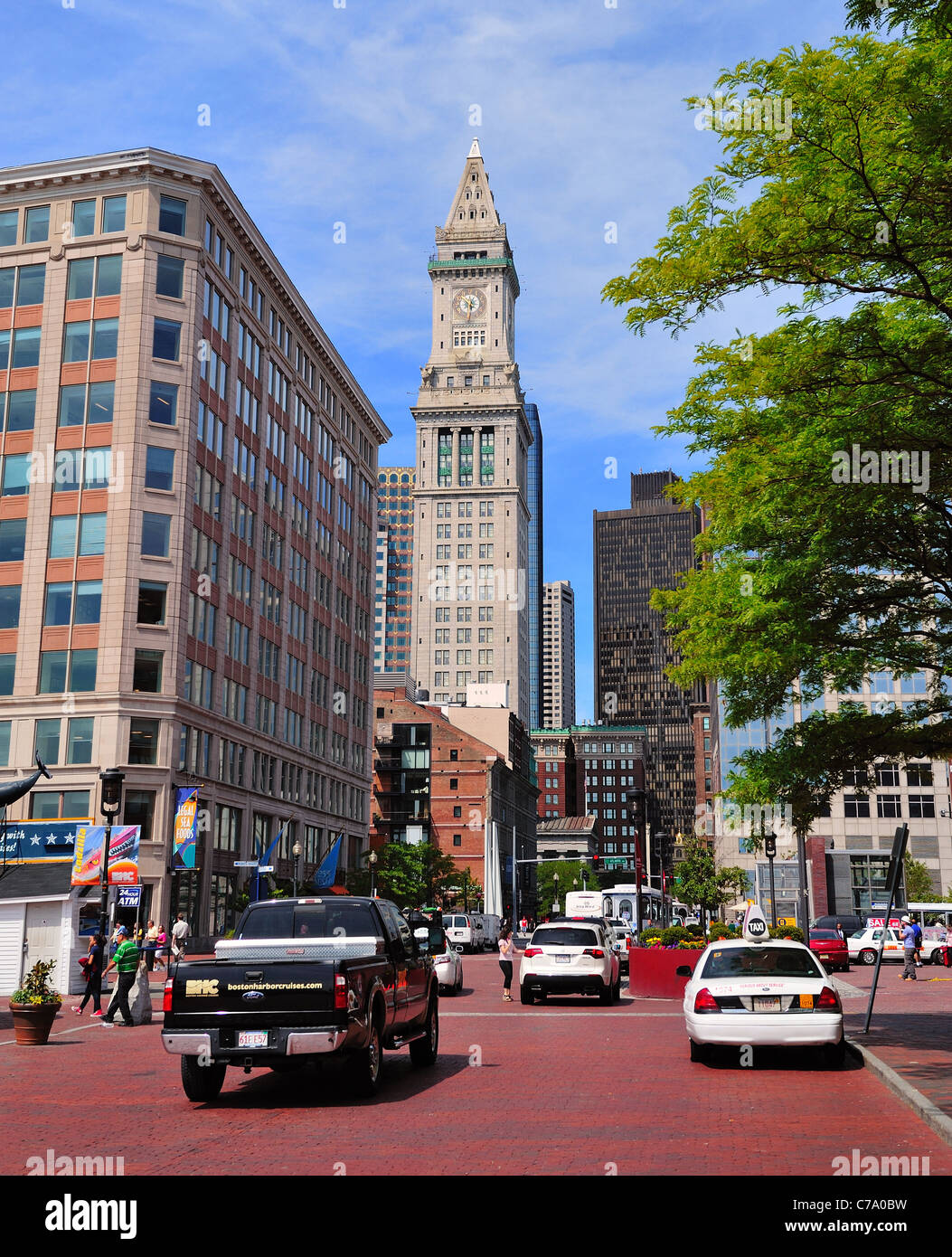 Custom House with street view Stock Photo - Alamy