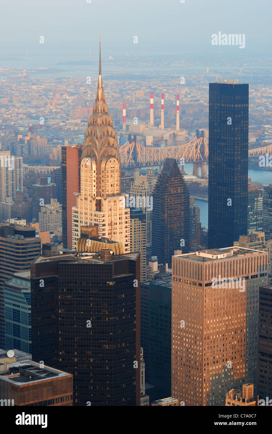Chrysler building aerial skyline hi-res stock photography and images ...
