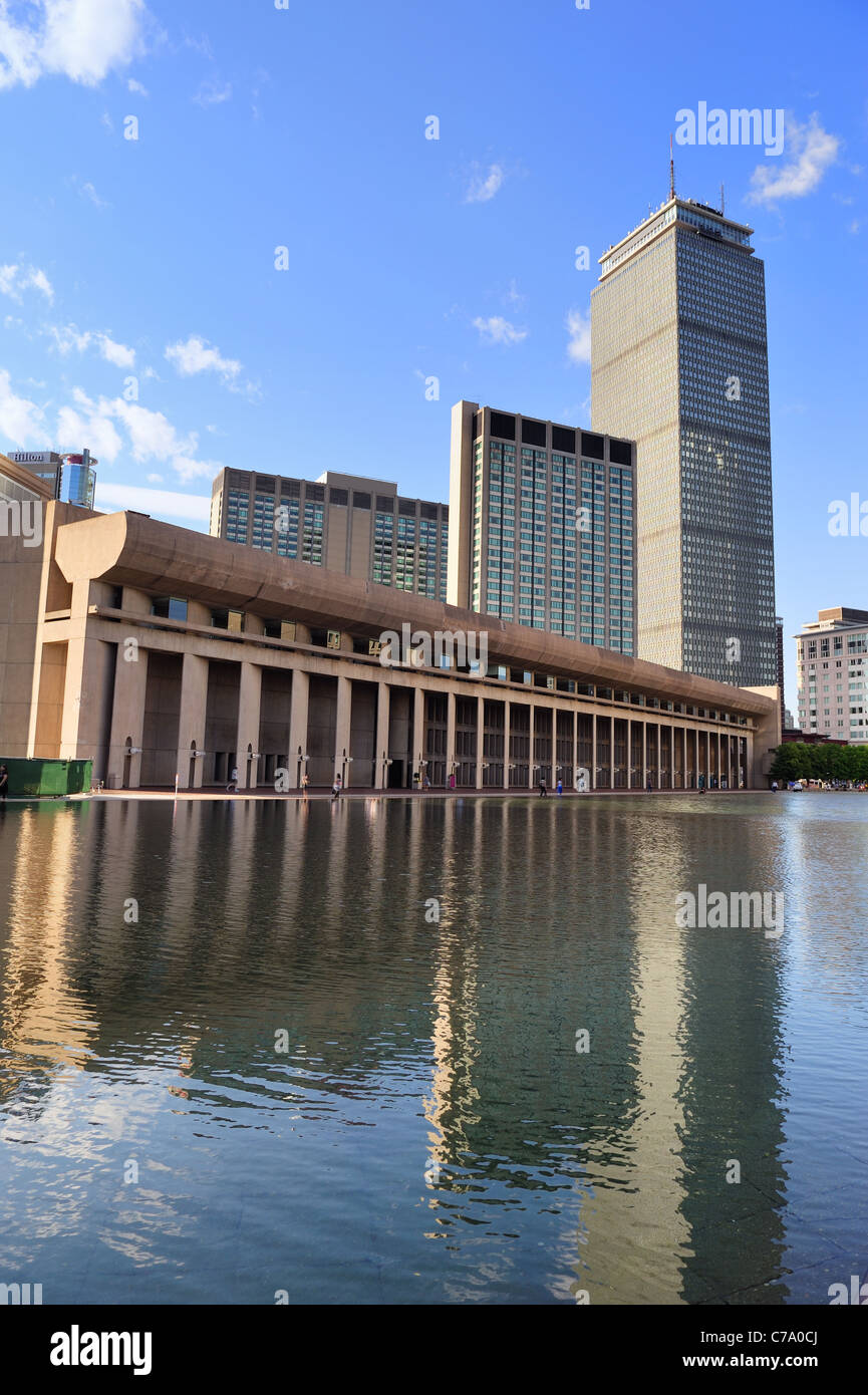 Christian Science Plaza in midtown Boston with urban city view and ...