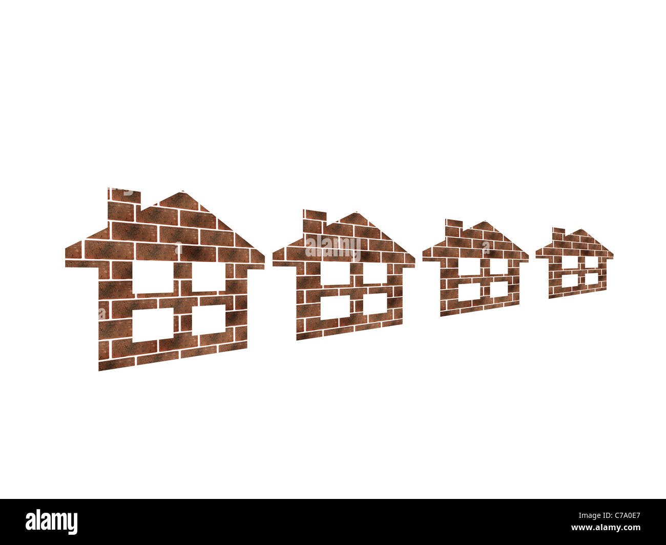 Industrial red brick wall bricks Cut Out Stock Images & Pictures - Alamy