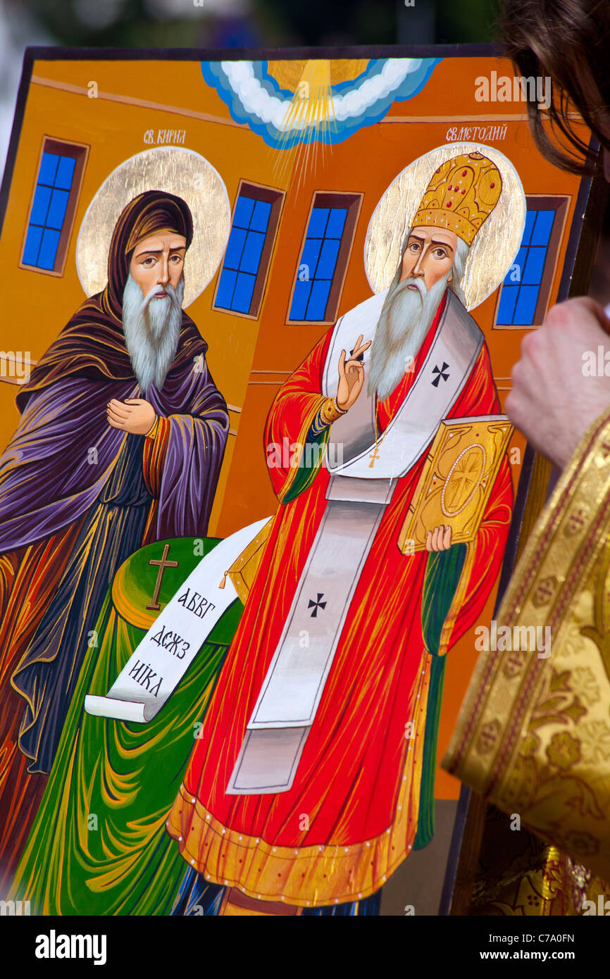 Saints cyril methodius orthodox icon hi-res stock photography and ...