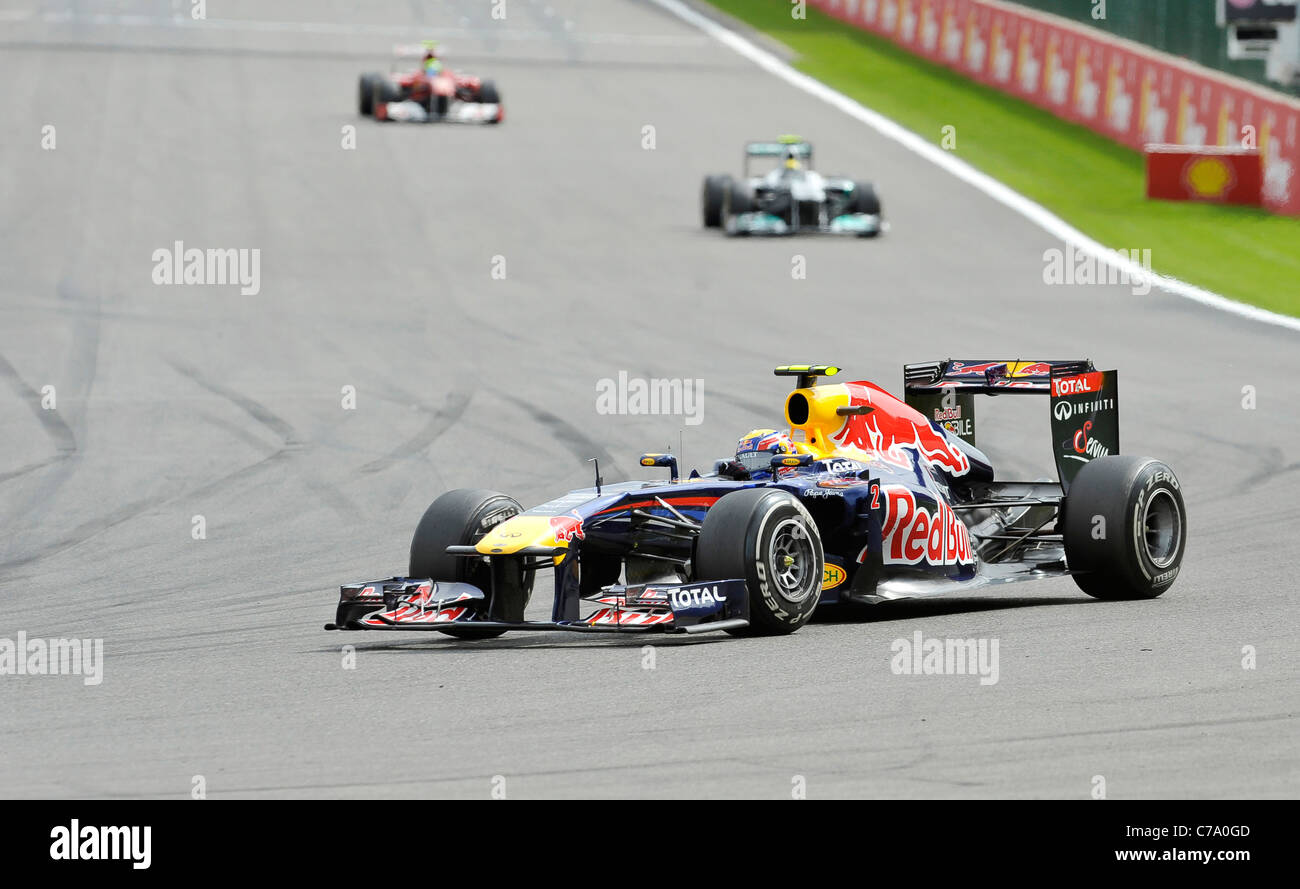 Mark Webber (AUS), Red Bull Racing during the Belgian Grand Prix 2011 ...