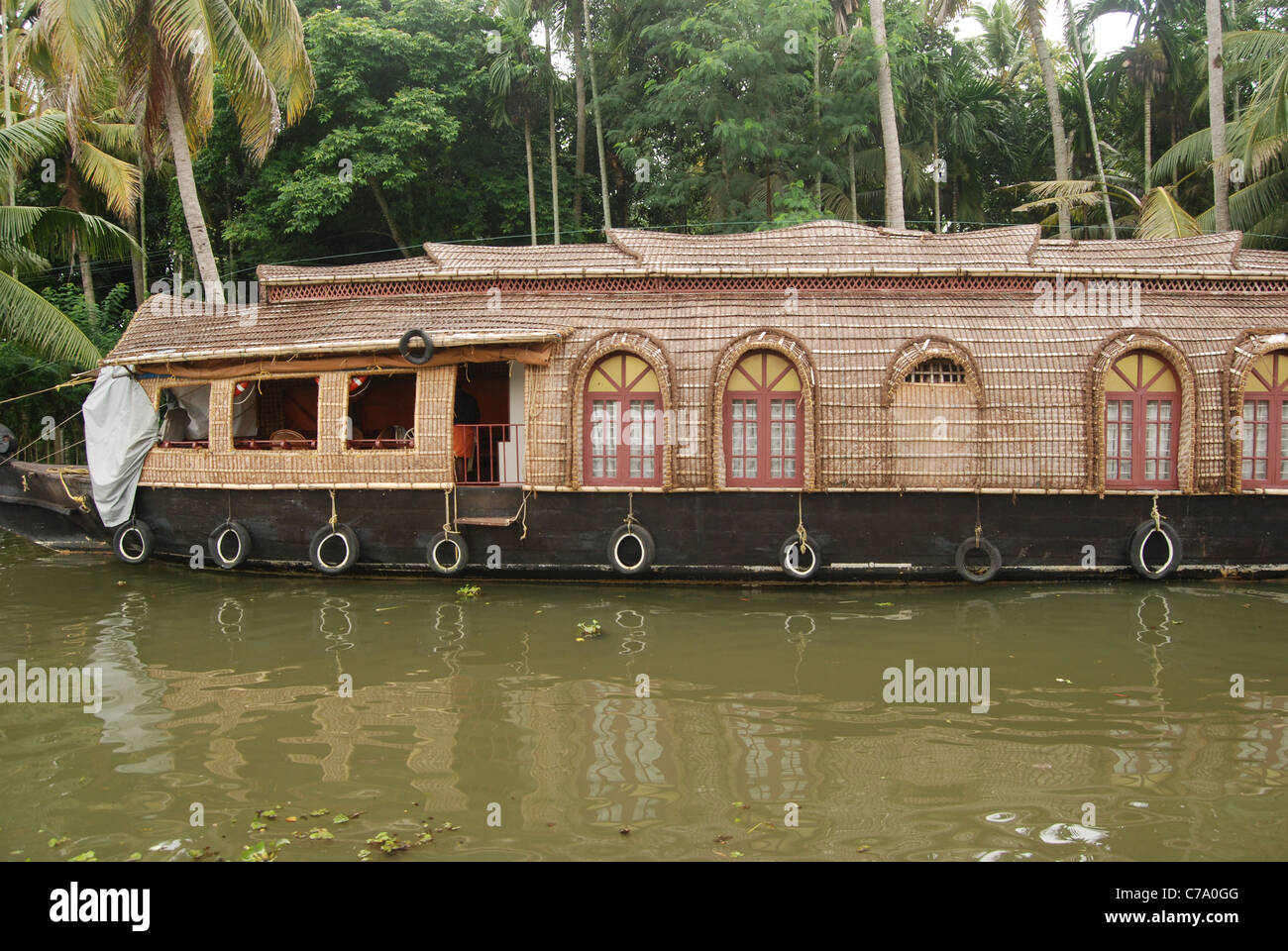 Alappuzha boat house Stock Photo - Alamy