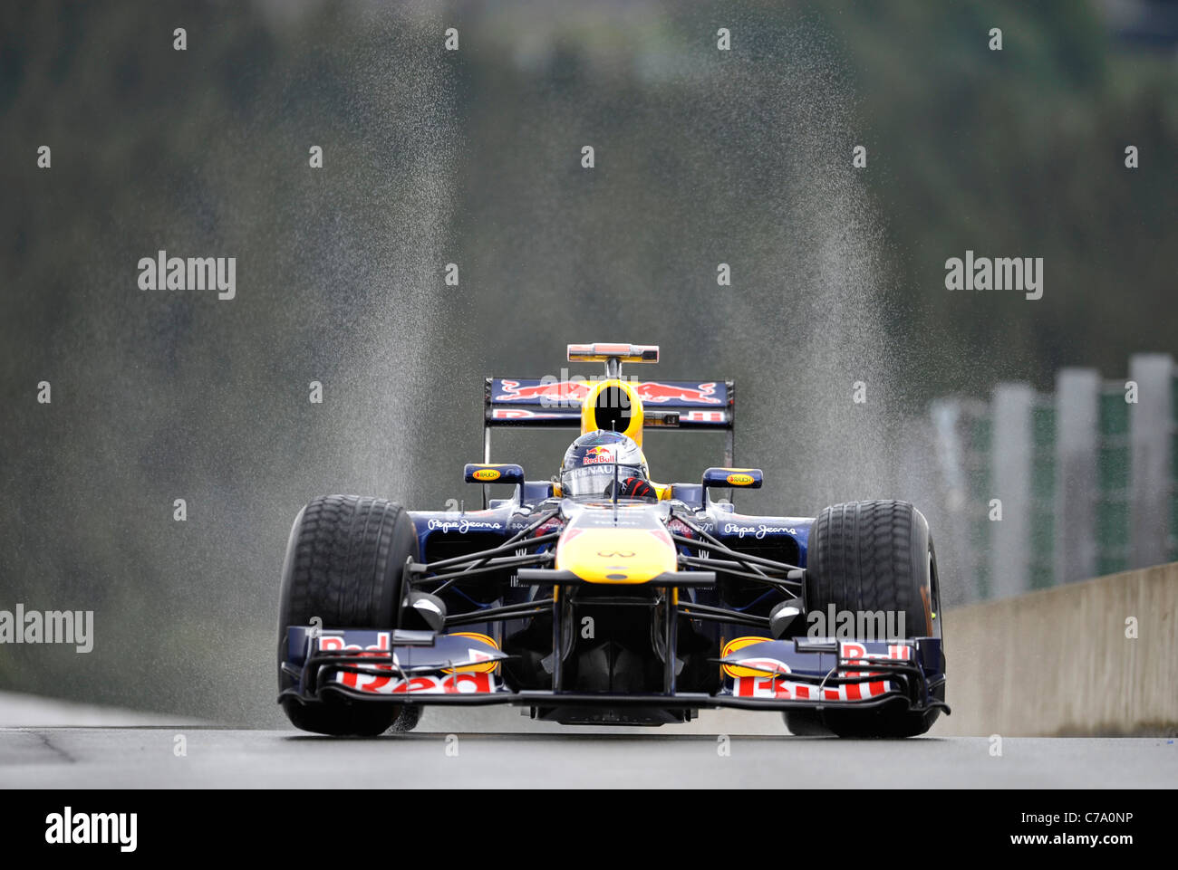Sebastian Vettel (GER) Red Bull Racing, during the Belgian Formula One ...