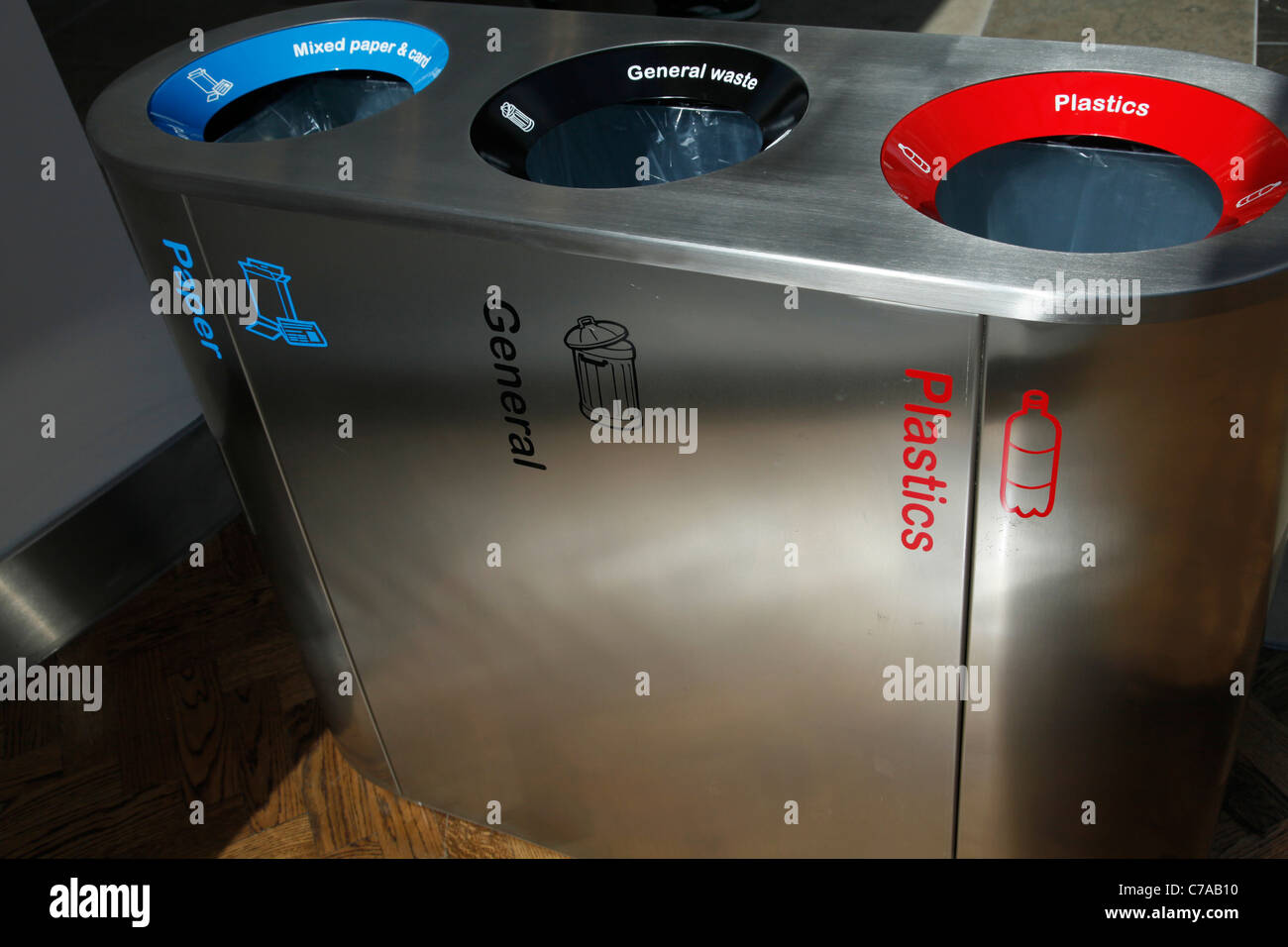Recycling bin at new Westfield at Stratford City Mall next to the 2012 ...