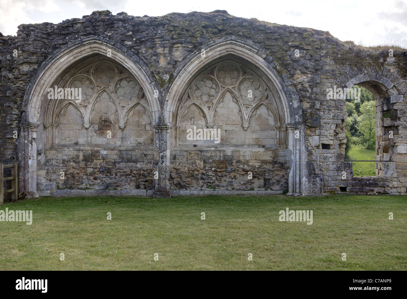 Ruins of Kirkham Priory York Moors Stock Photo - Alamy