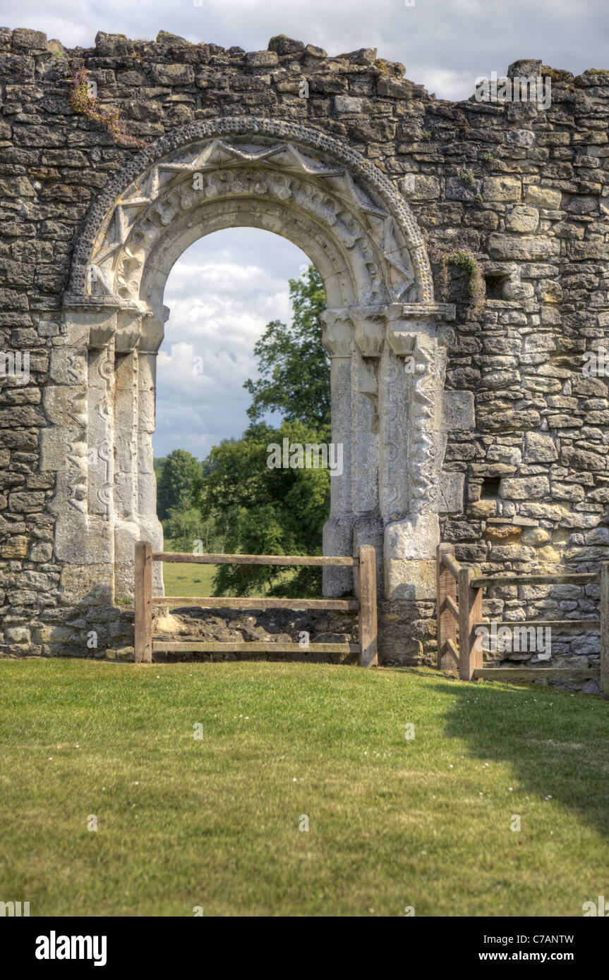 Ruins of Kirkham Priory York Moors Stock Photo - Alamy