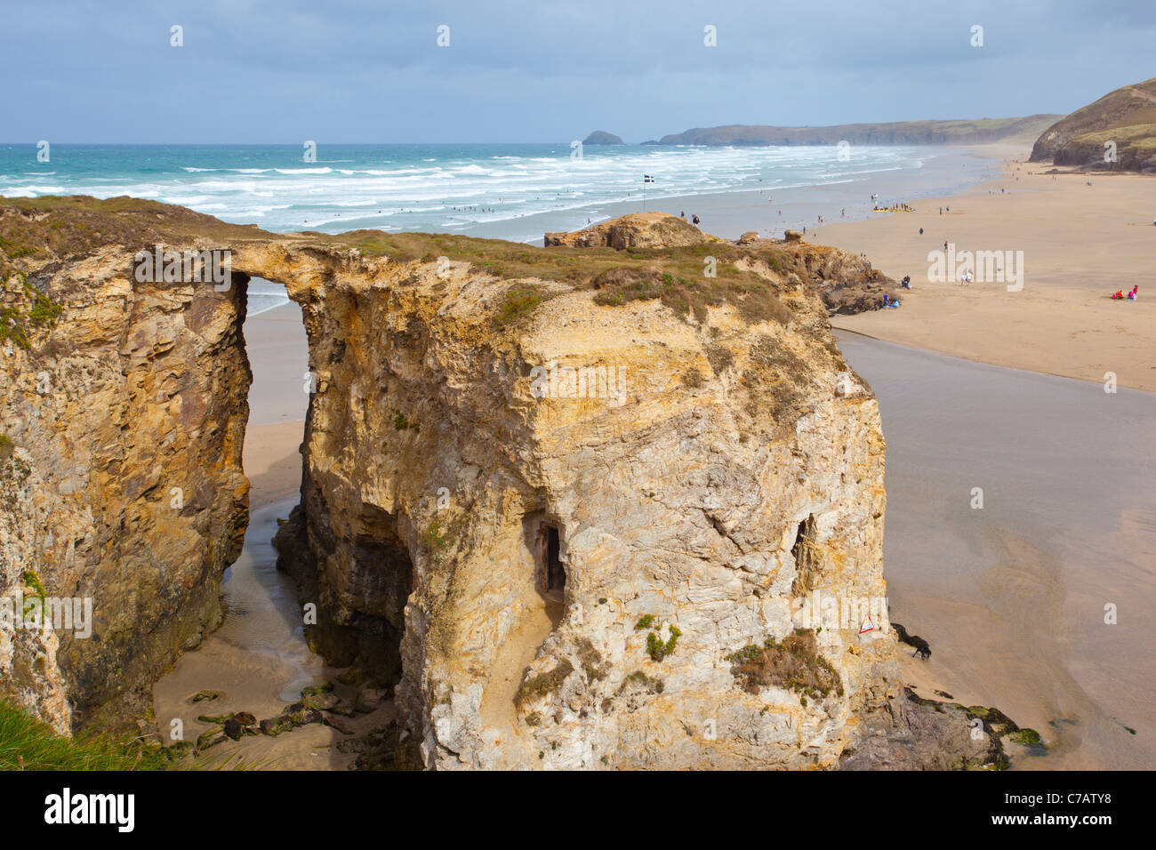 Perranporth surf hi-res stock photography and images - Alamy