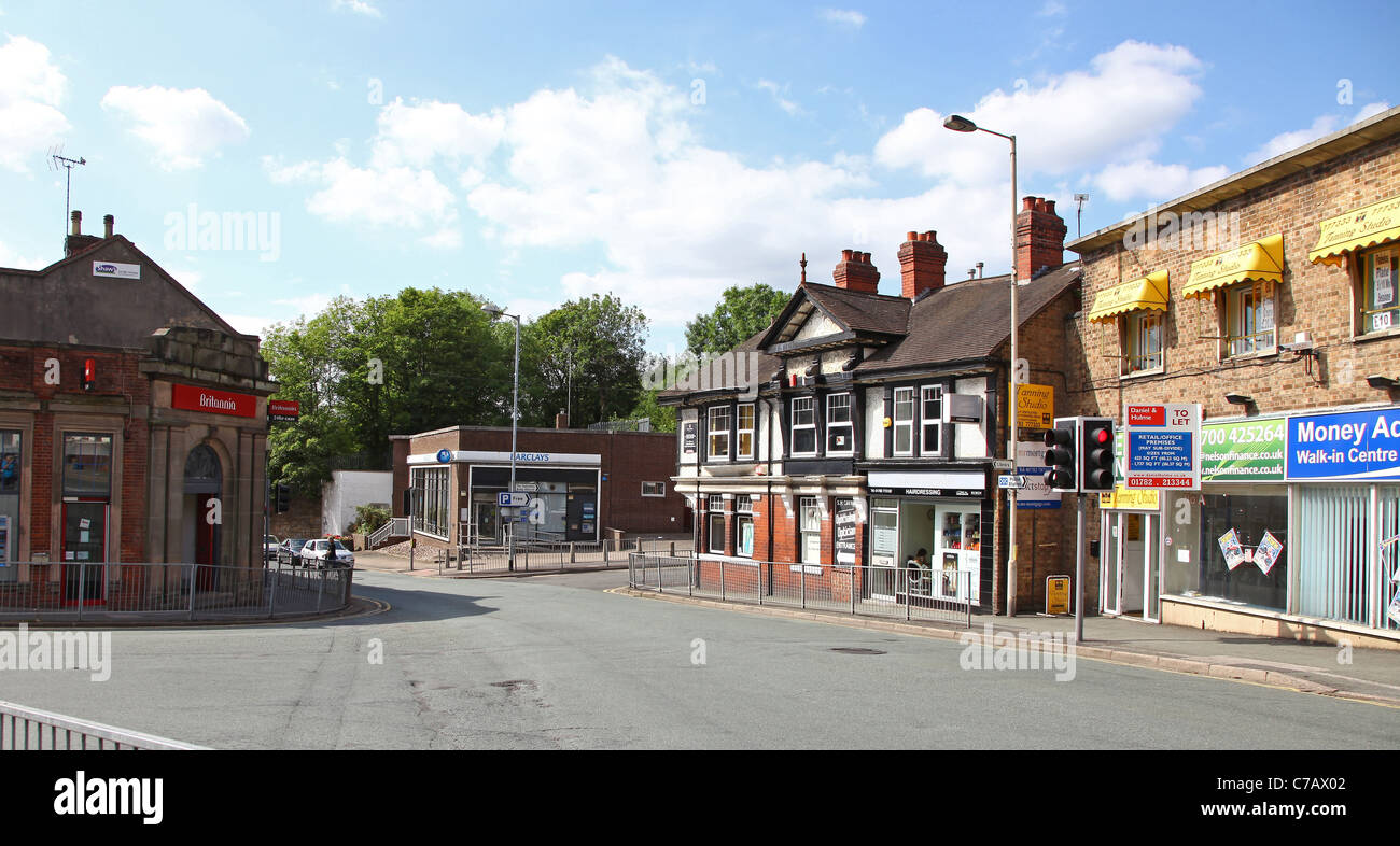 The junction of The Avenue and Liverpool Road, Kidsgrove town centre ...