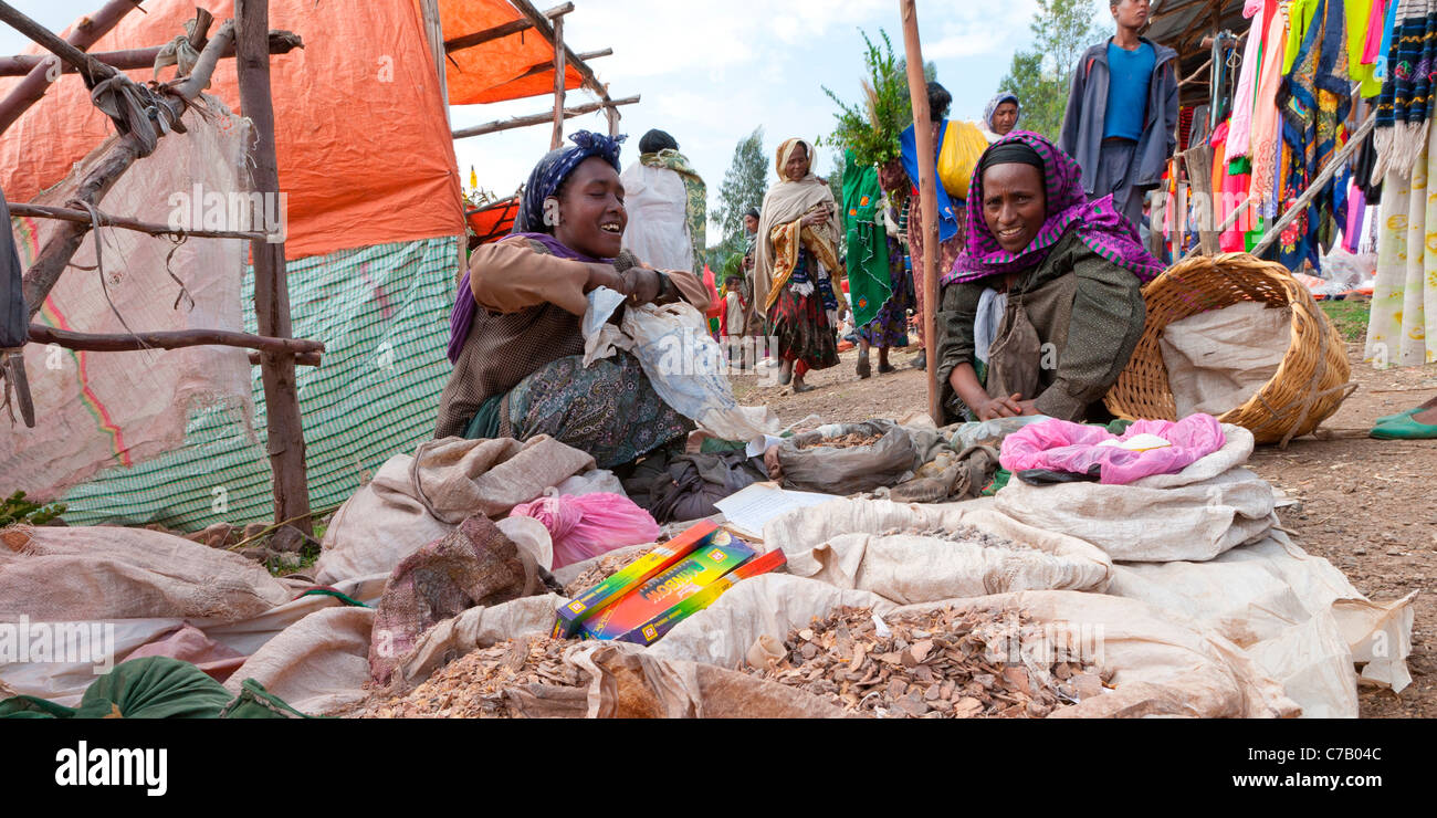 Local produce for sale at Sulula market near Dessie in Northern ...
