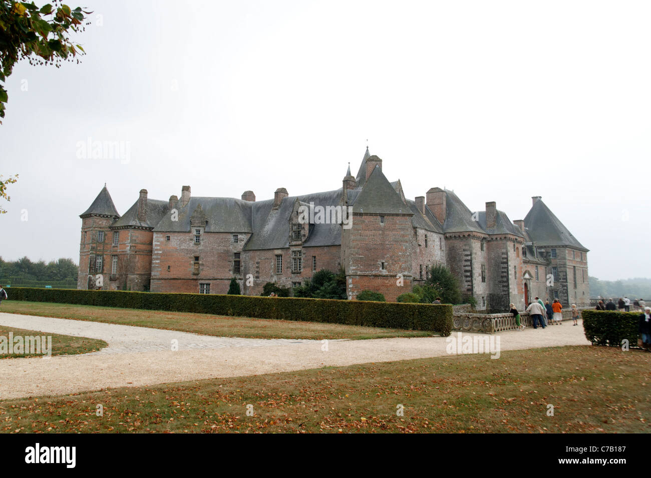 Medieval castel of Carrouges, fourteenth-century (Orne, Normandy ...