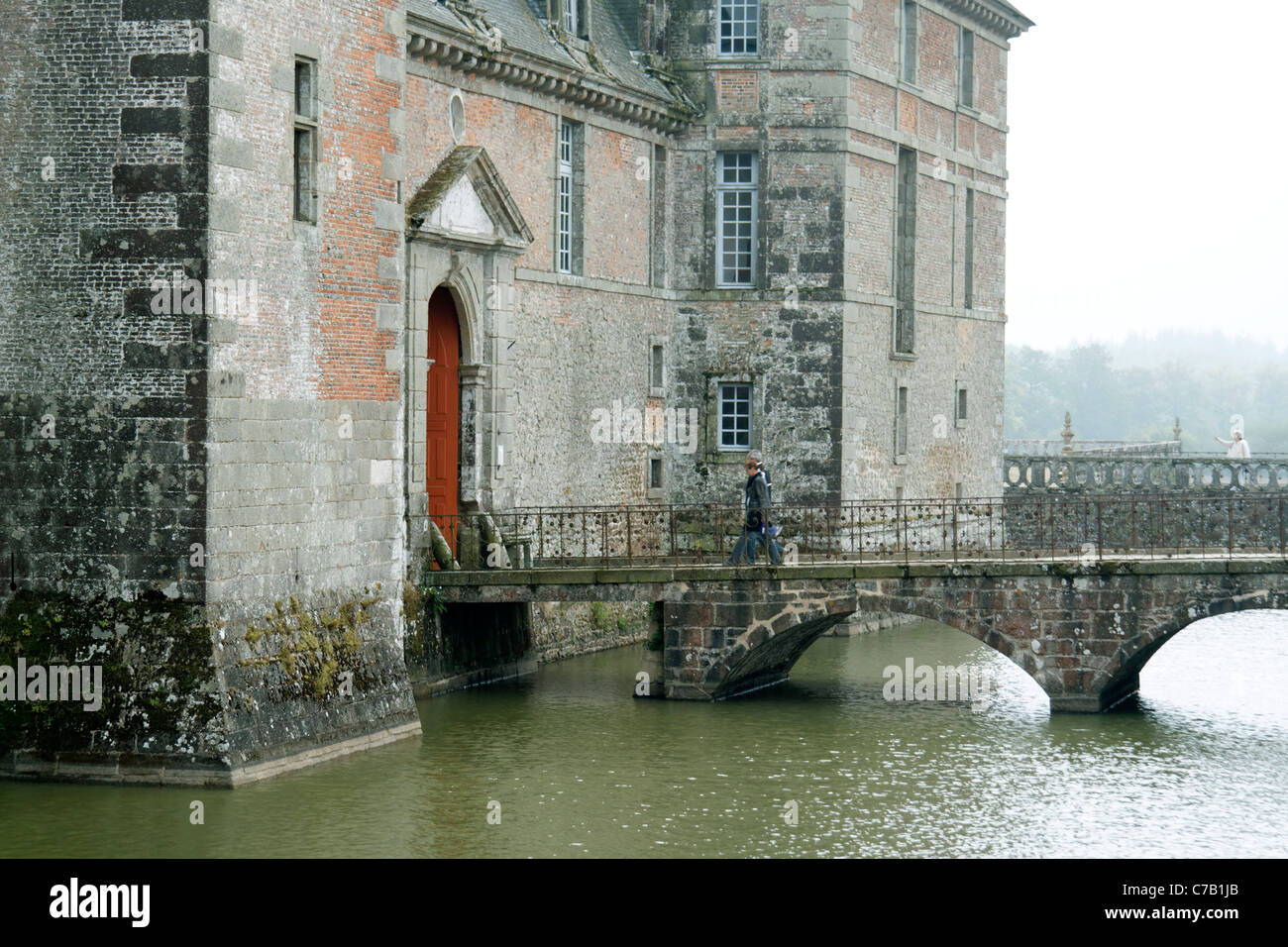 Medieval castel of Carrouges, fourteenth-century (Orne, Normandy ...