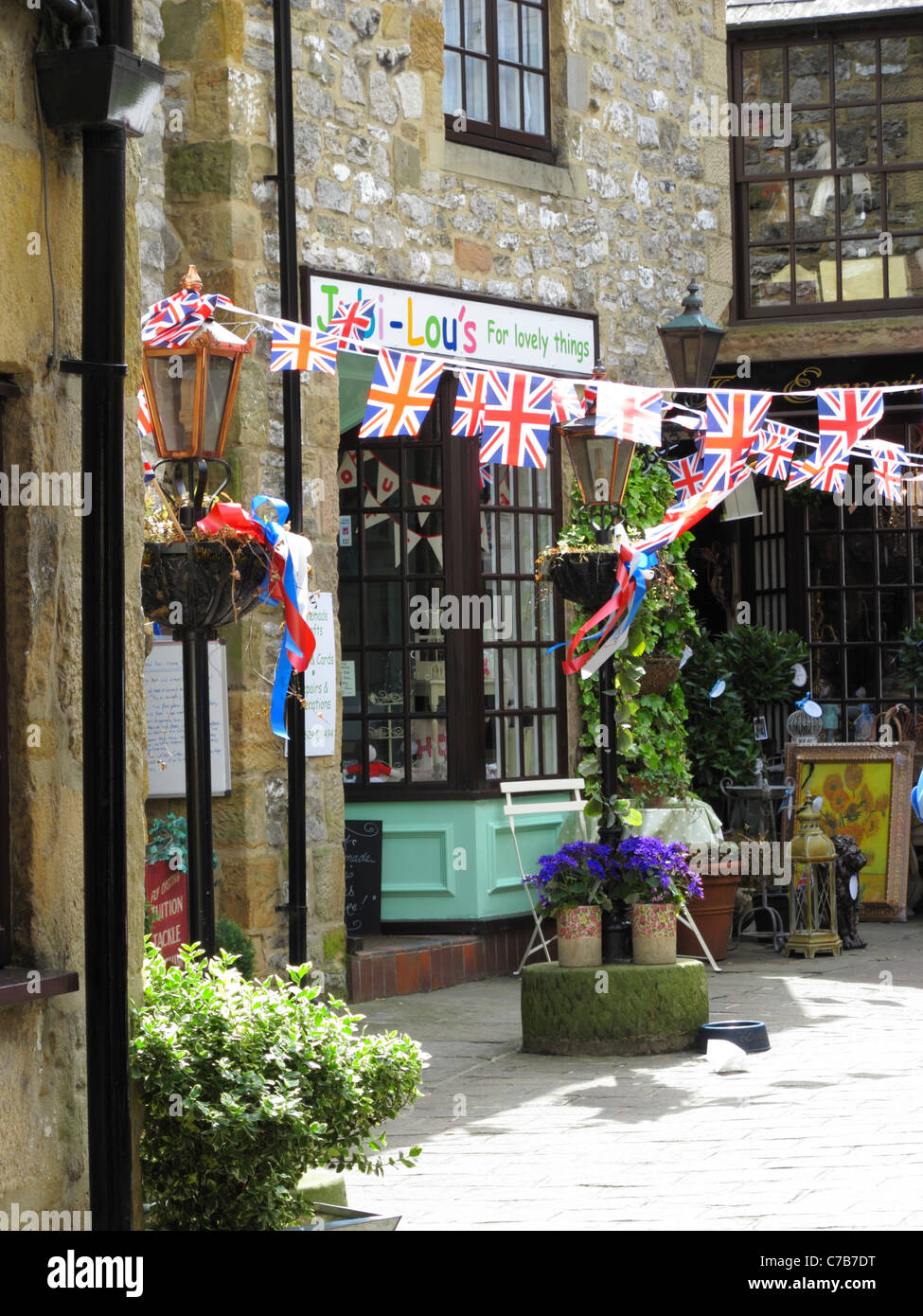 Derbyshire Town of Bakewell in the Peak District National Park England ...