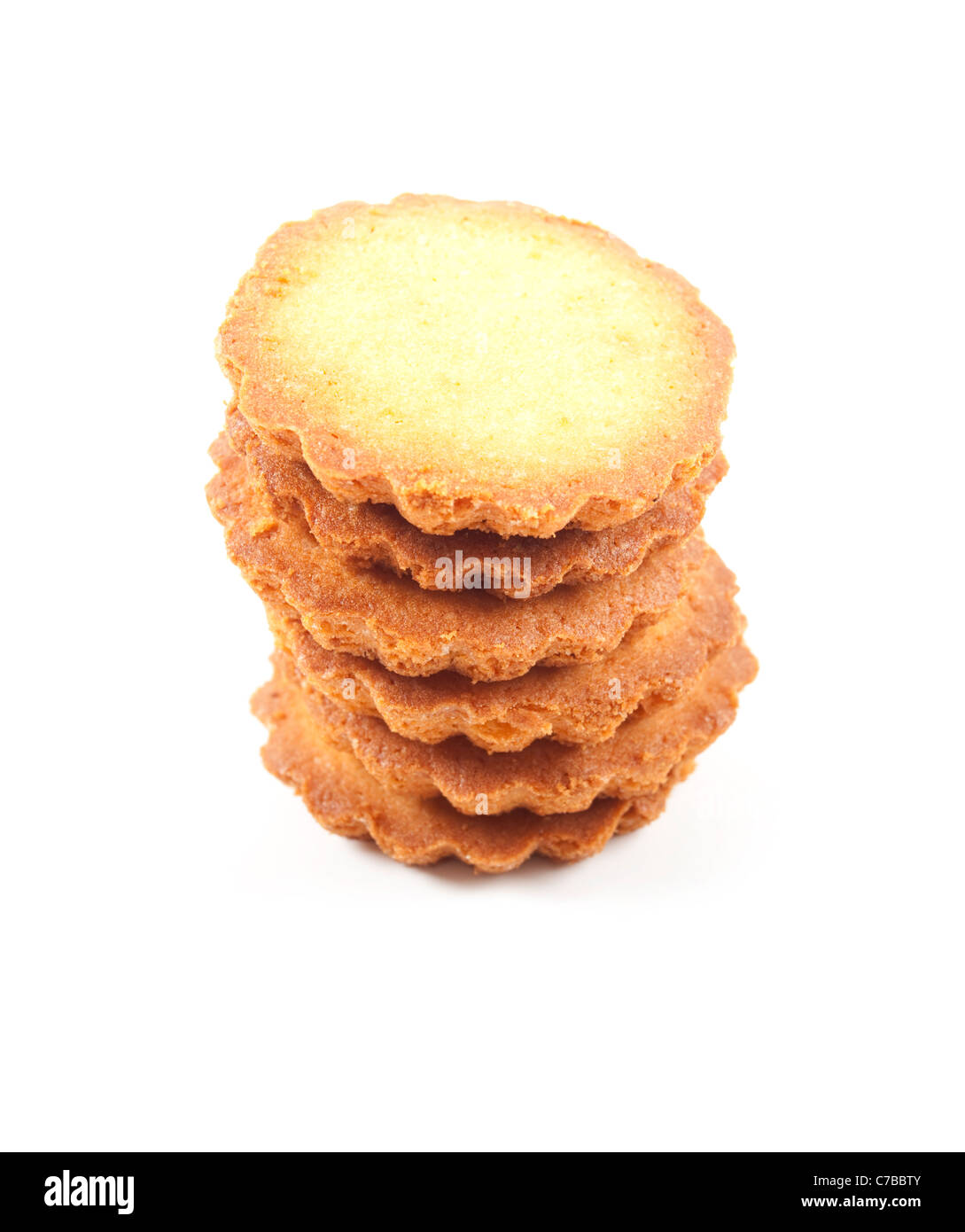 galettes bretonnes biscuits isolated on white background Stock Photo ...