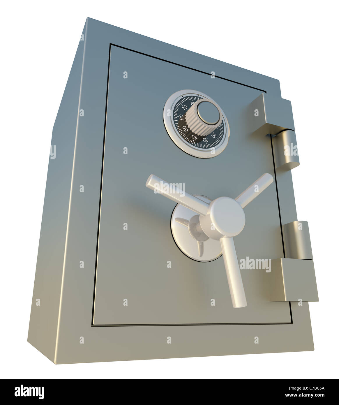Bank Safe Isolated on White Background Stock Photo - Alamy