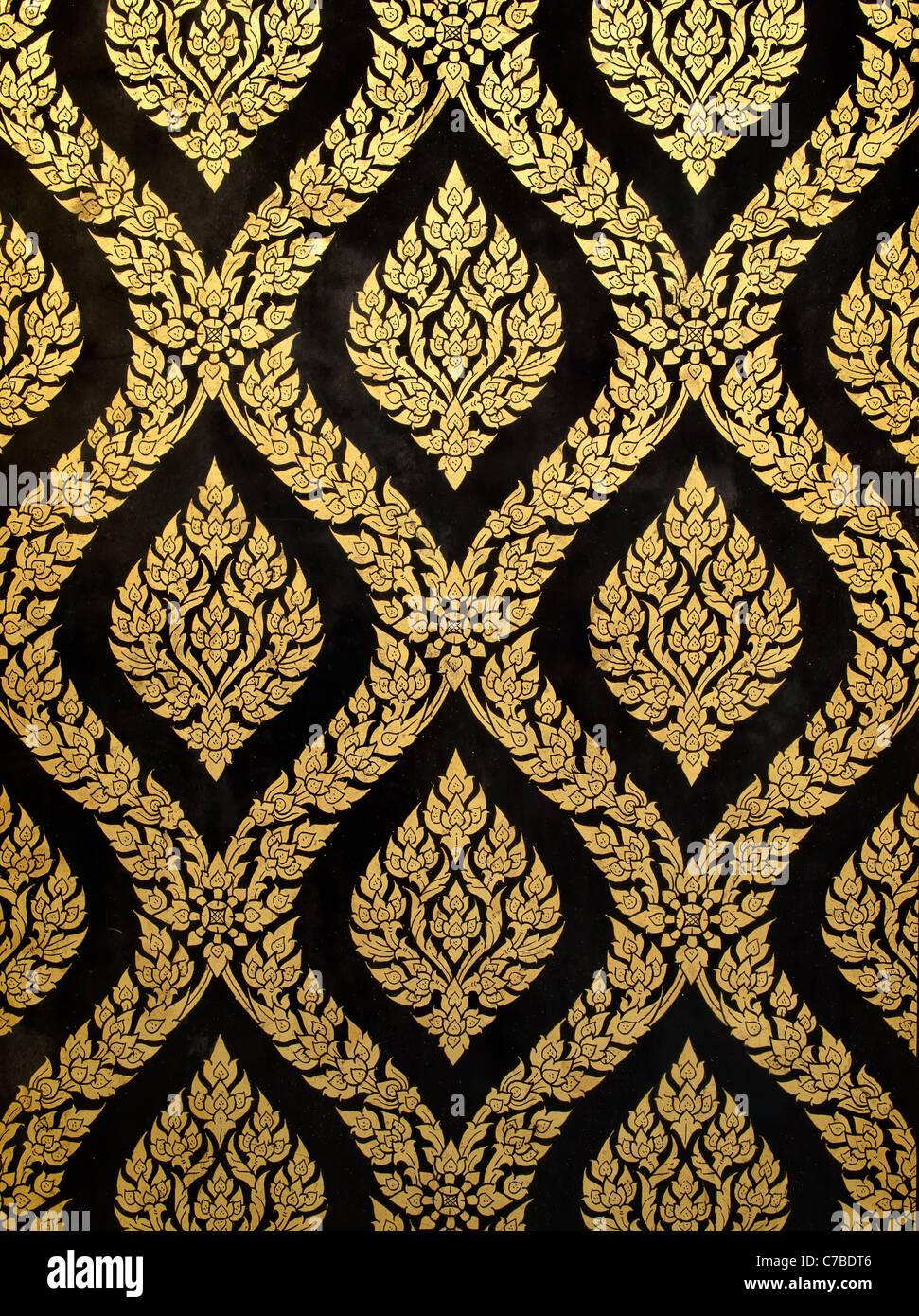 Thai art gold painting pattern Stock Photo - Alamy