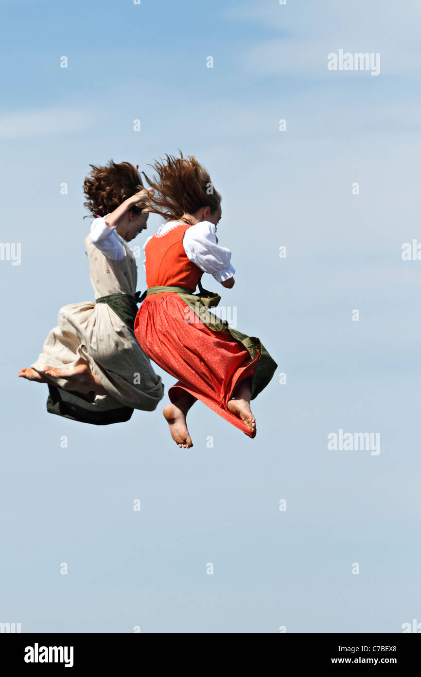 Woman falling through air hi-res stock photography and images - Alamy