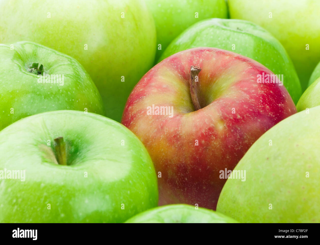 Ripe apple fruit closeup view detail background Stock Photo - Alamy