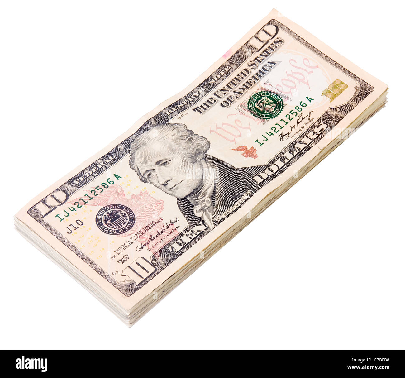 10 notes Cut Out Stock Images & Pictures - Alamy