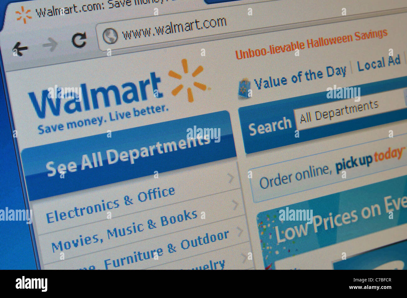 Walmart website screenshot Stock Photo - Alamy