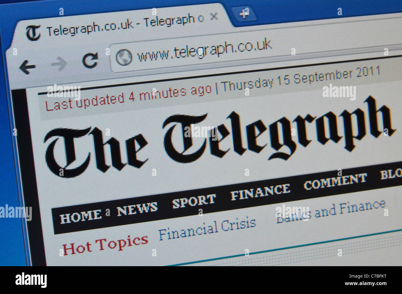 The Telegrph website screenshot of homepage Stock Photo - Alamy